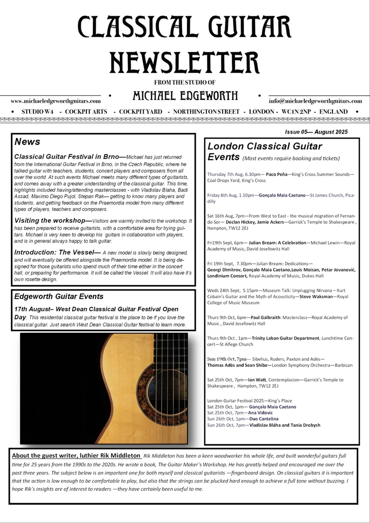 Michael Edgeworth Handcrafted Classical Guitars