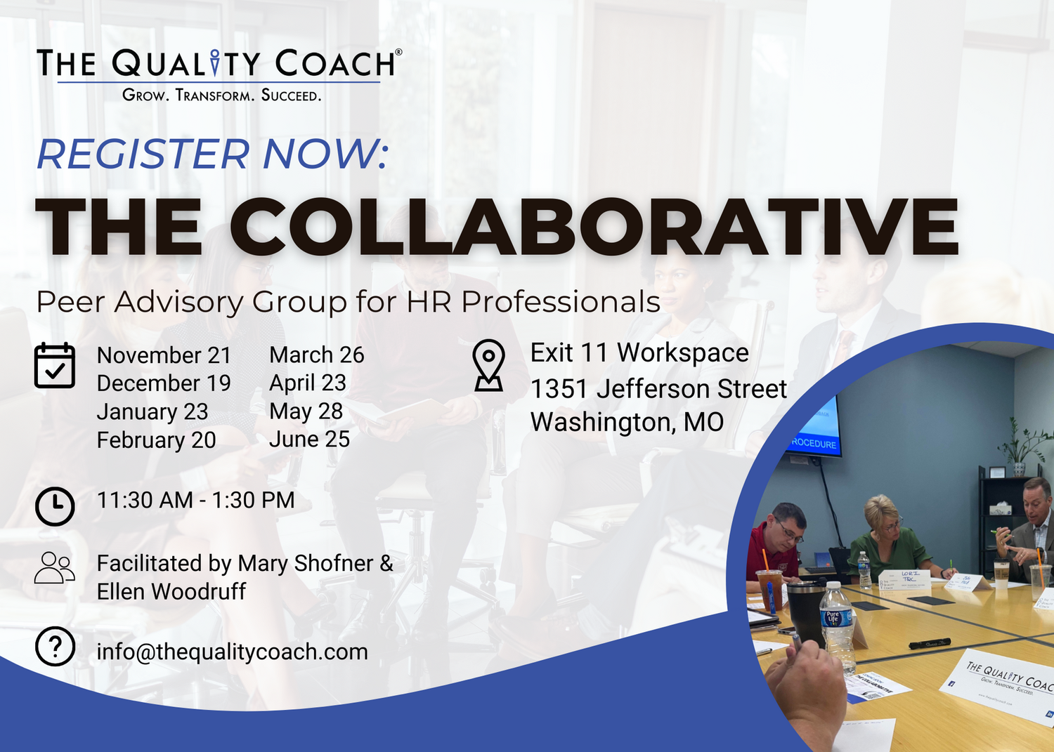 The Quality Coach® is launching The Collaborative-Peer Advisory Groups — The Quality Coach
