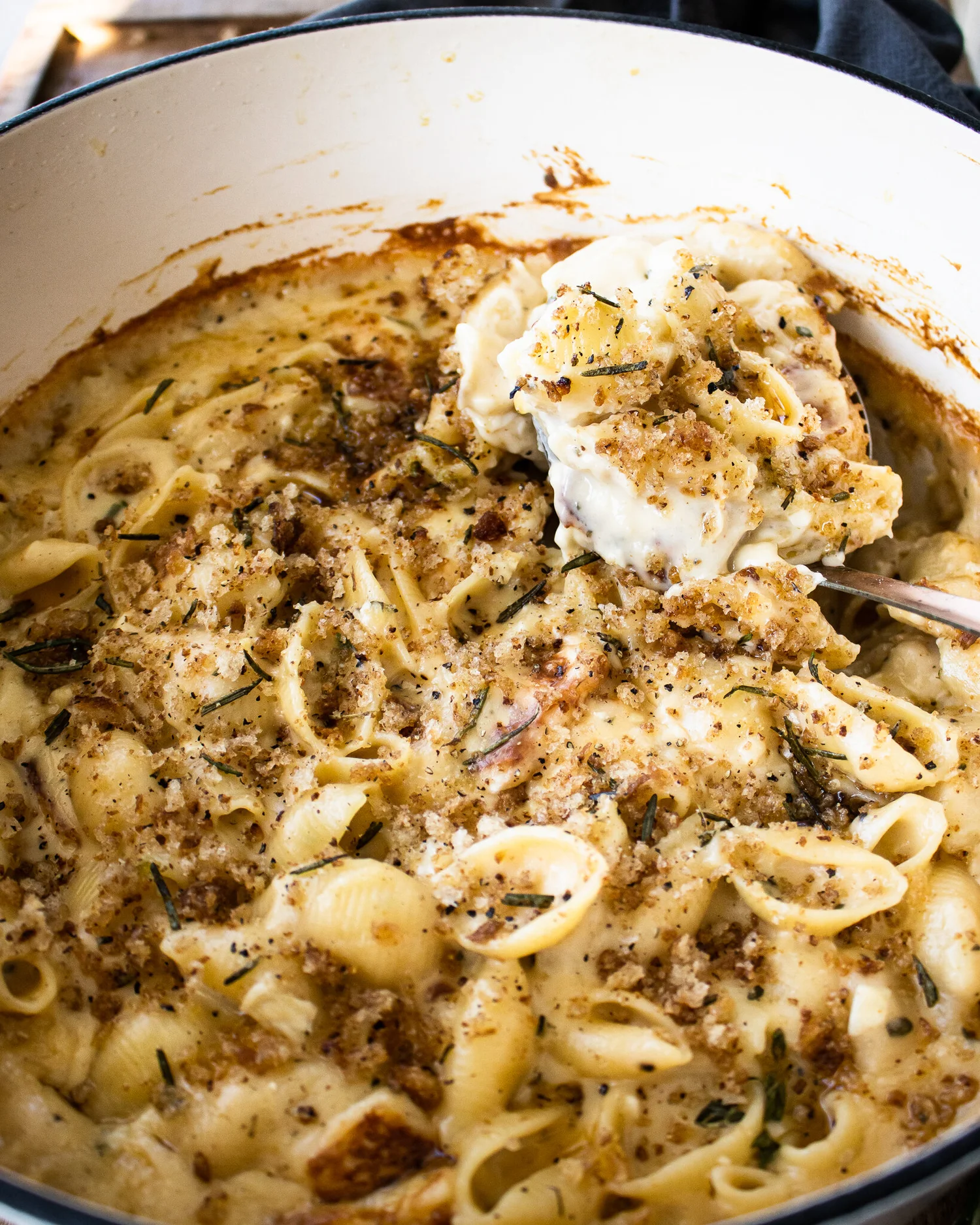 Creamy 7 Cheese Herb and Garlic Baked Mac and Cheese — Inspired With A ...