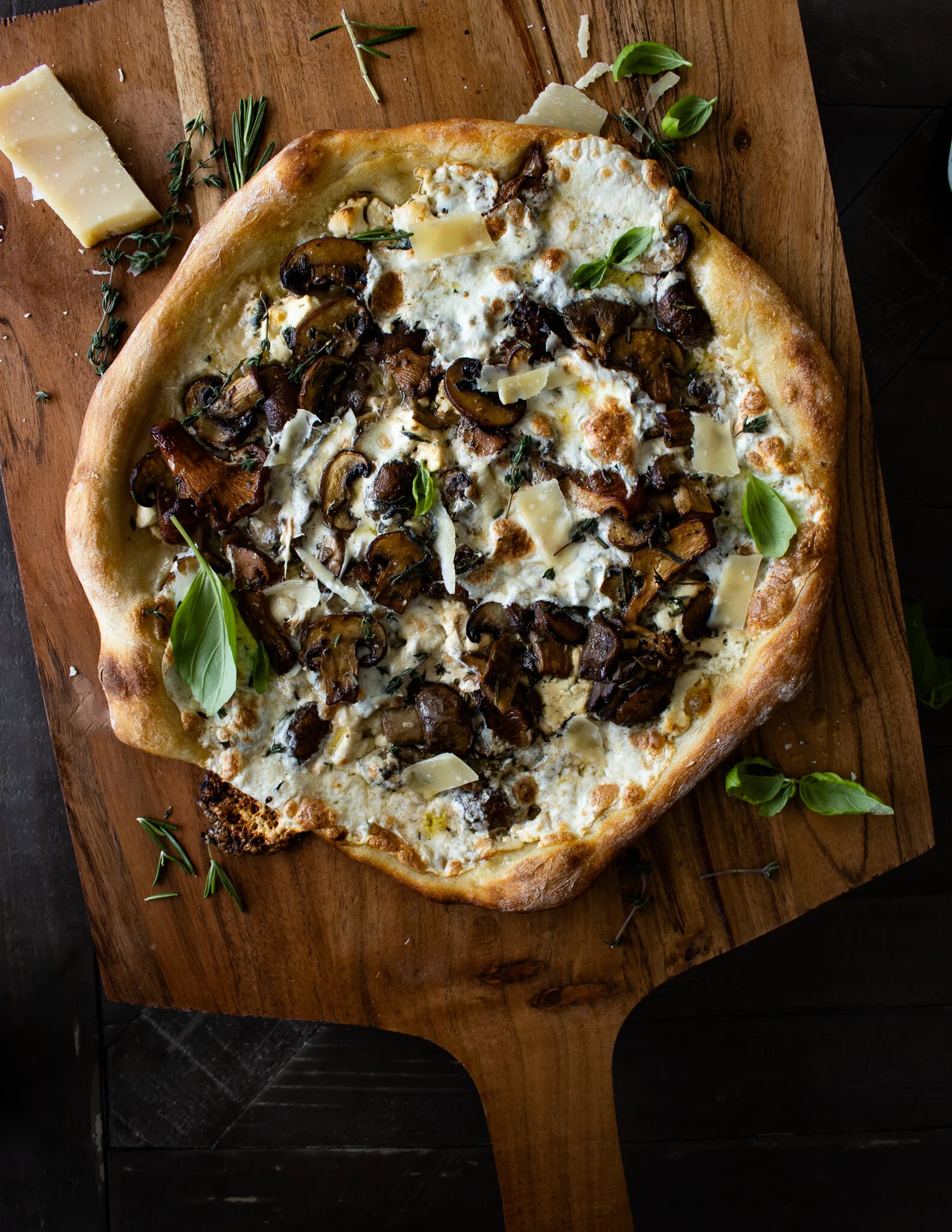Mushroom and goat cheese pizza — Inspired With A Twist