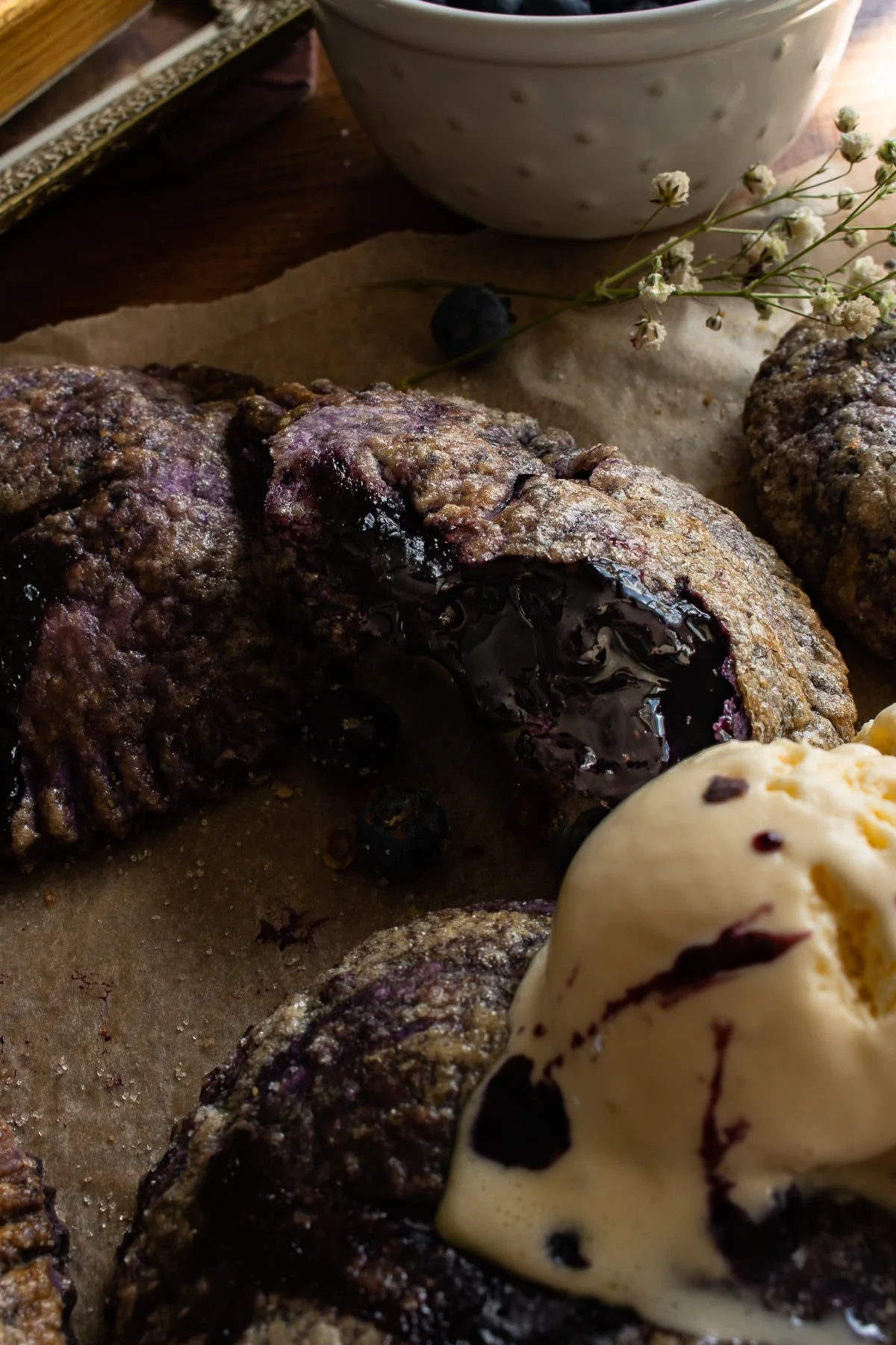 Ube and Blueberry Mini Pies — Inspired With A Twist