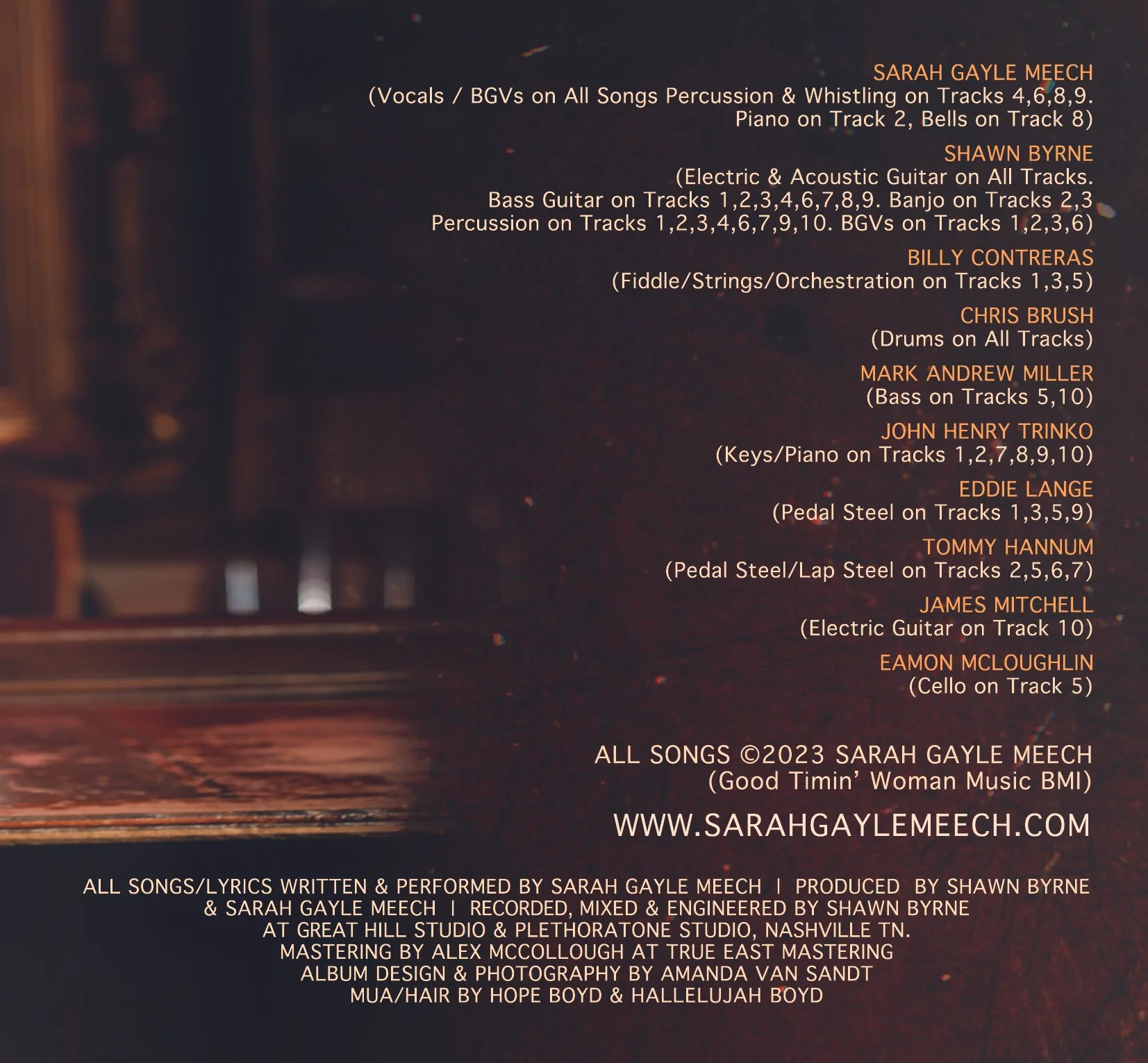 Easin' On CD — Sarah Gayle Meech