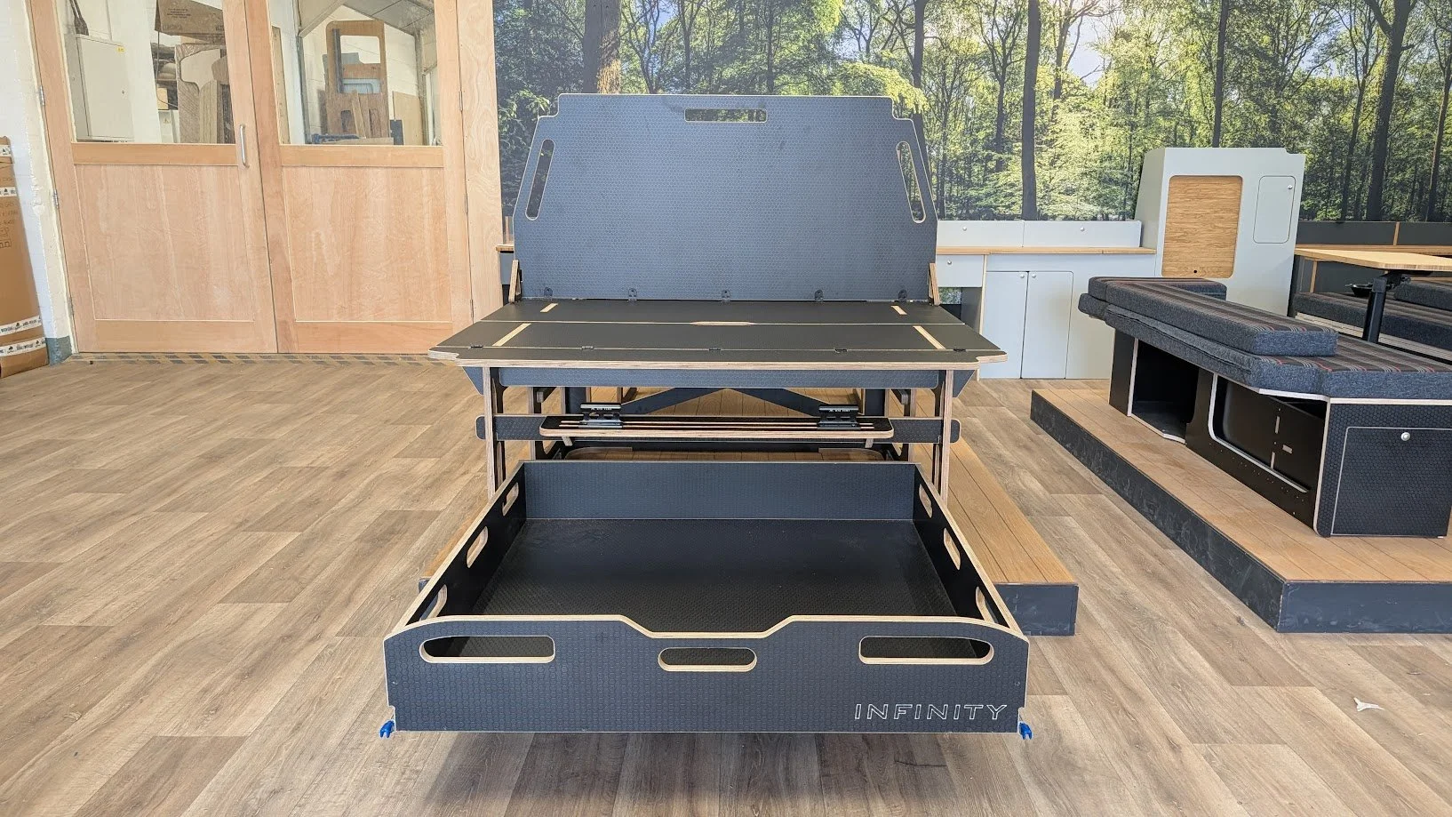VW Kombi Van Ply Sliding Bed Kit — Van Furniture