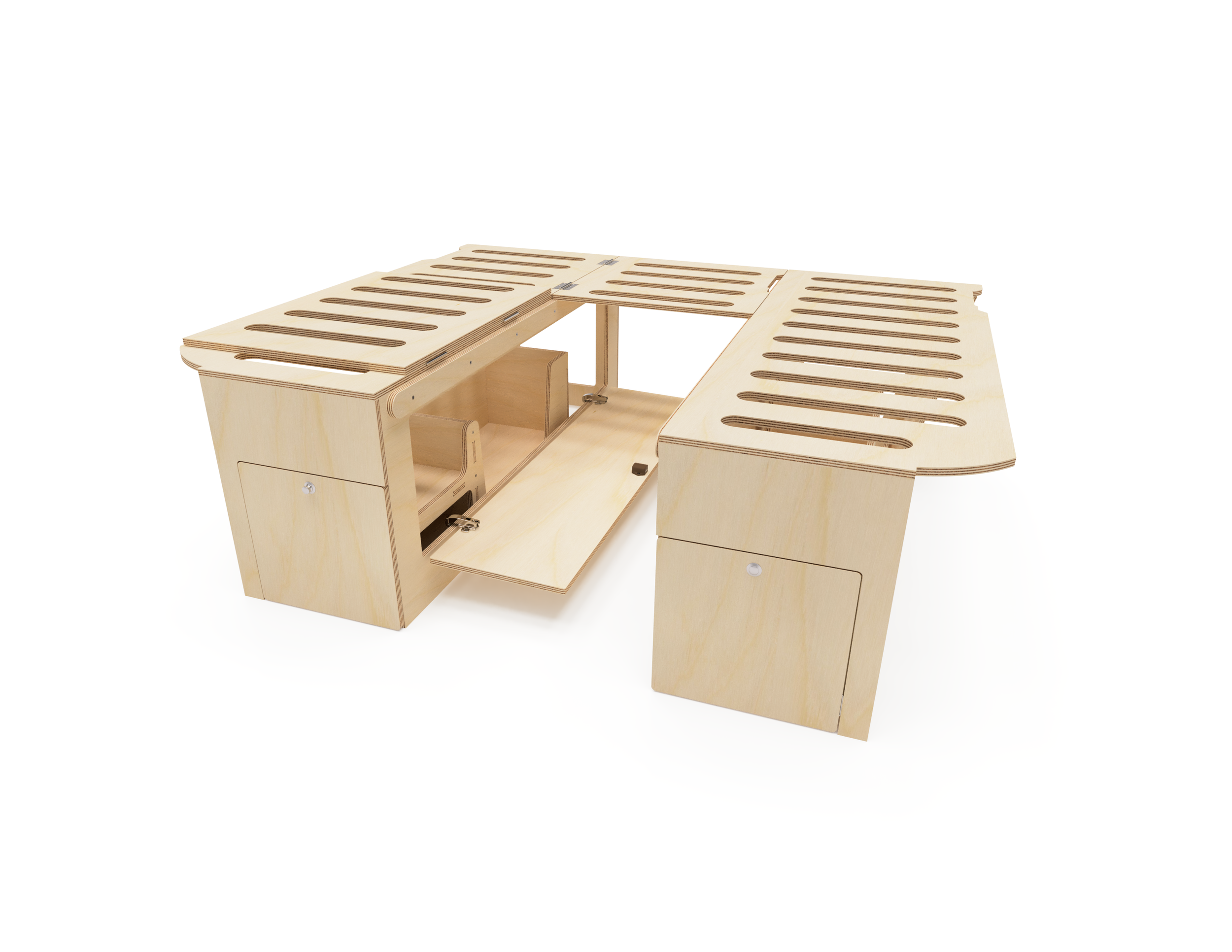 VW Kombi Van Ply Sliding Bed Kit — Van Furniture