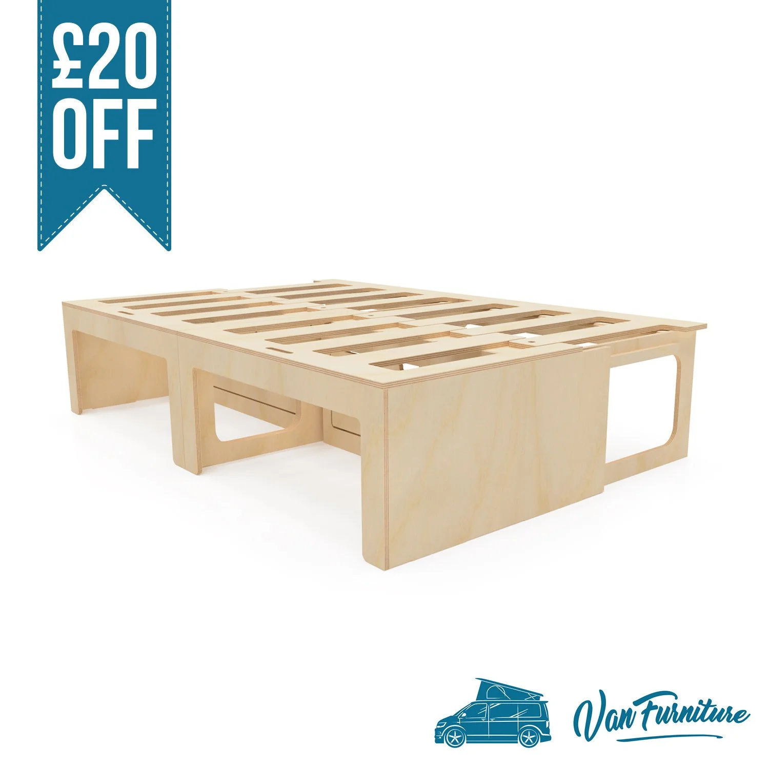 Low Sliding Bed — Van Furniture