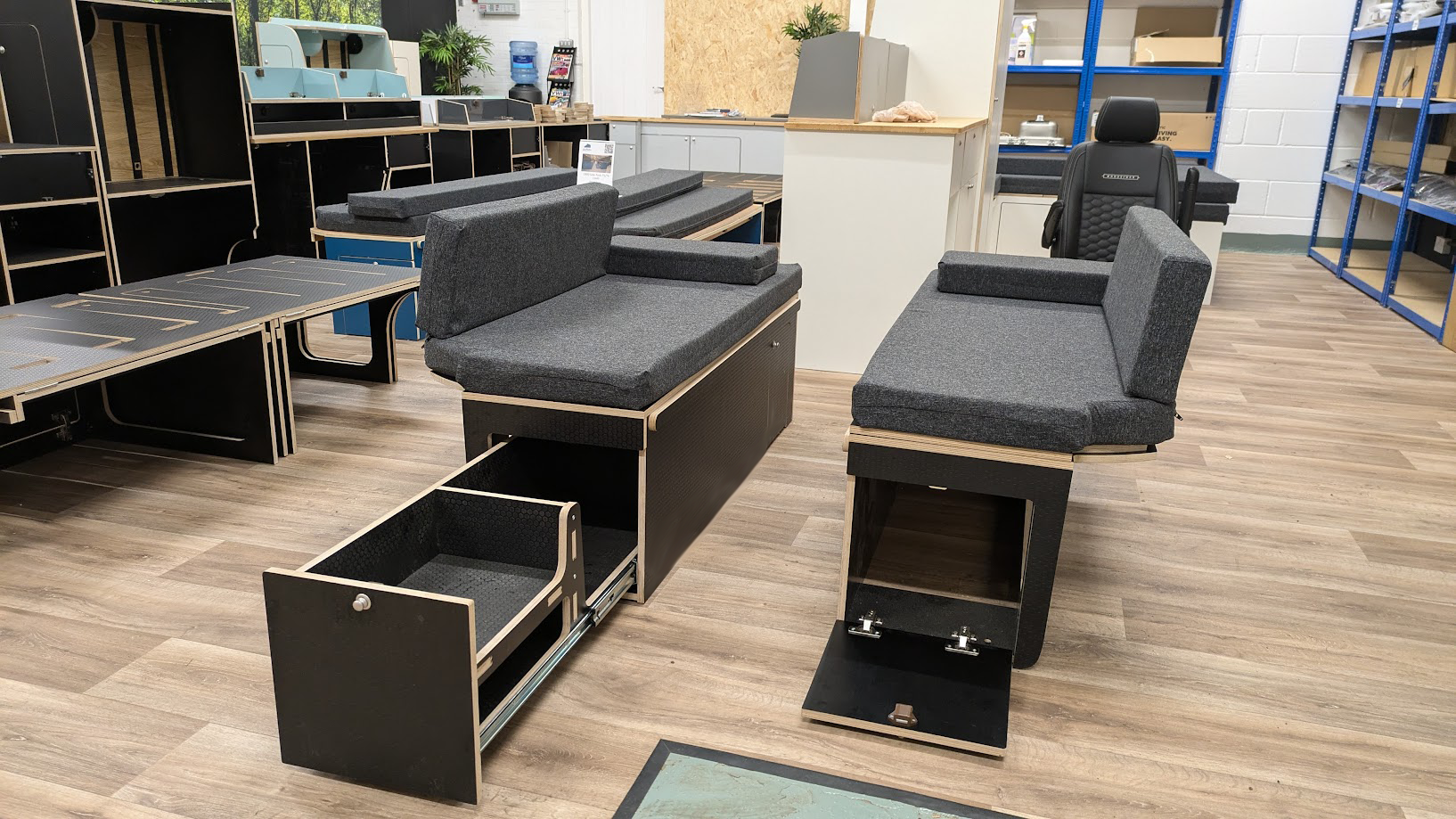 VW Kombi Van Ply Sliding Bed Kit — Van Furniture