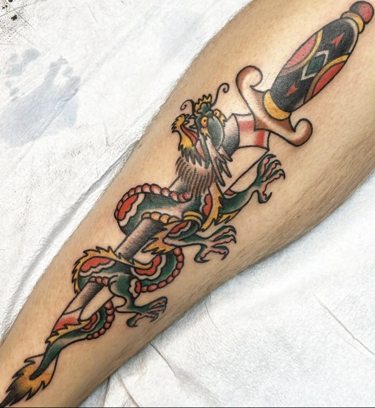 Dragon Dagger Tattoo