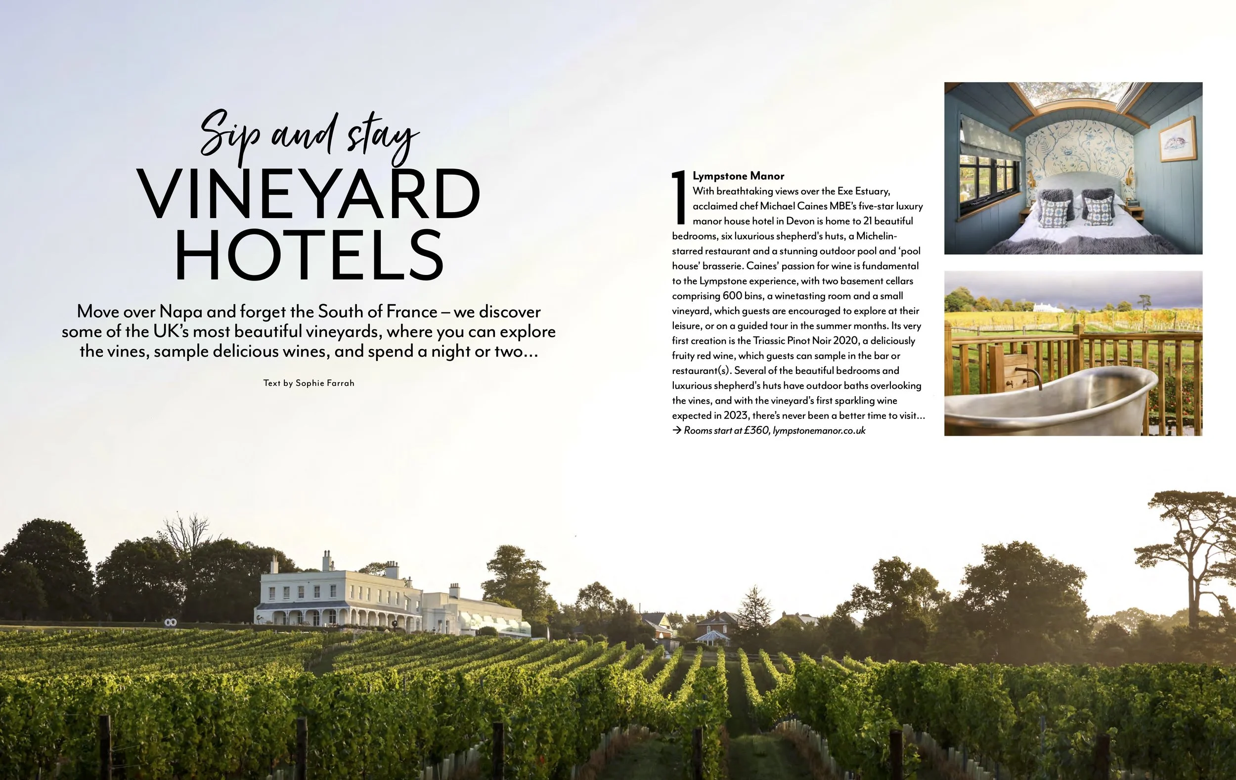 The best vineyard stays — Sophie Farrah