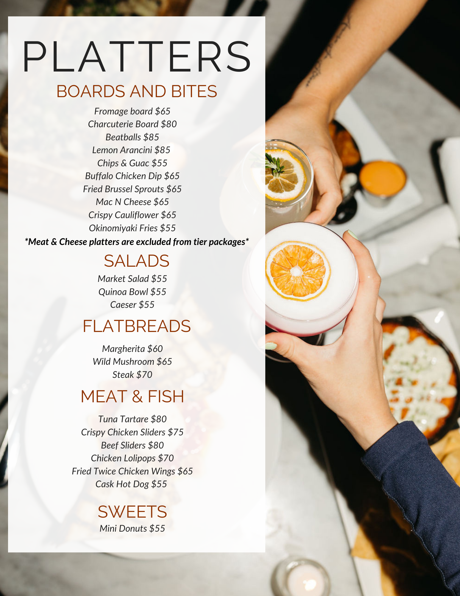 Event Menus — CASK | Cask Bar & Kitchen - New York City