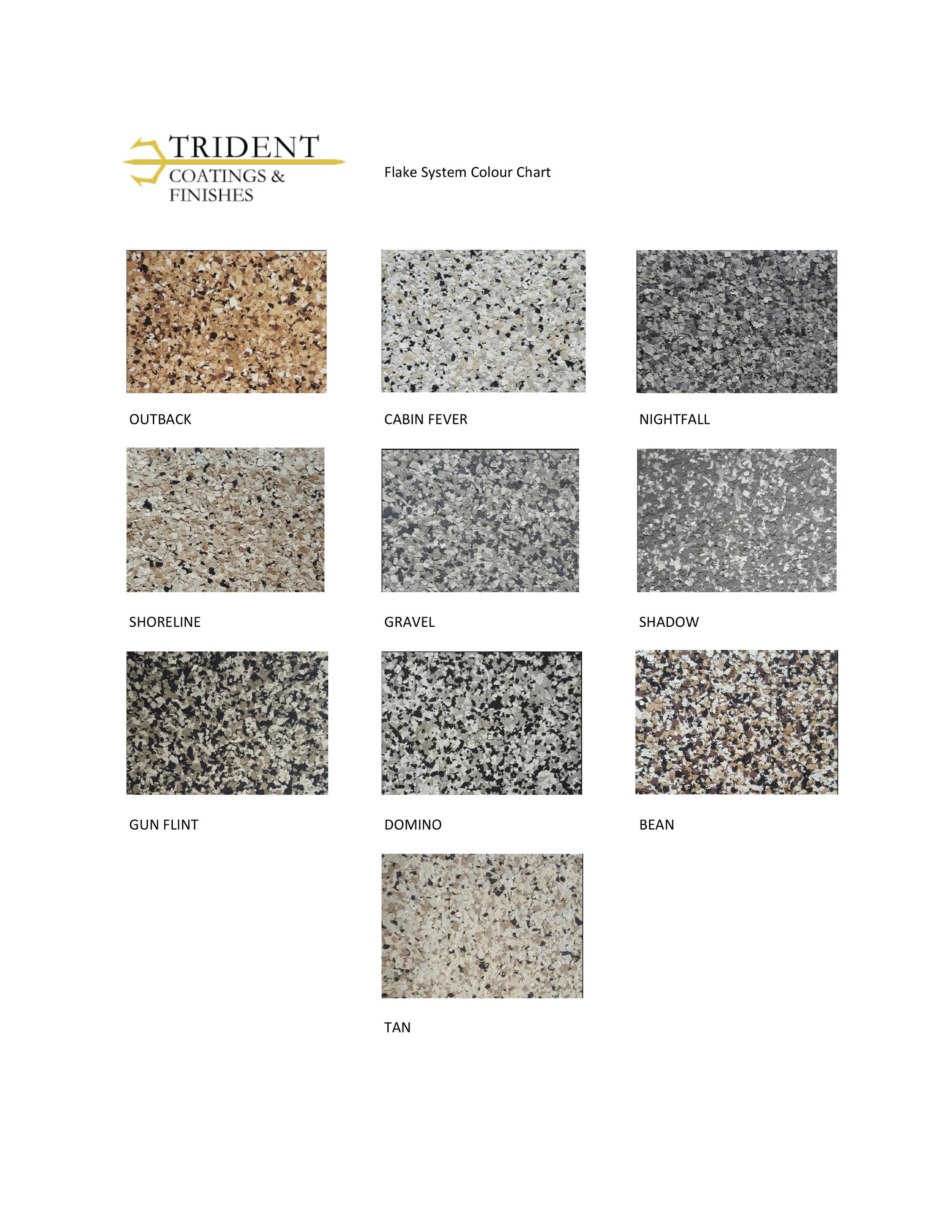 Colour Charts — Trident Coatings and Finishes
