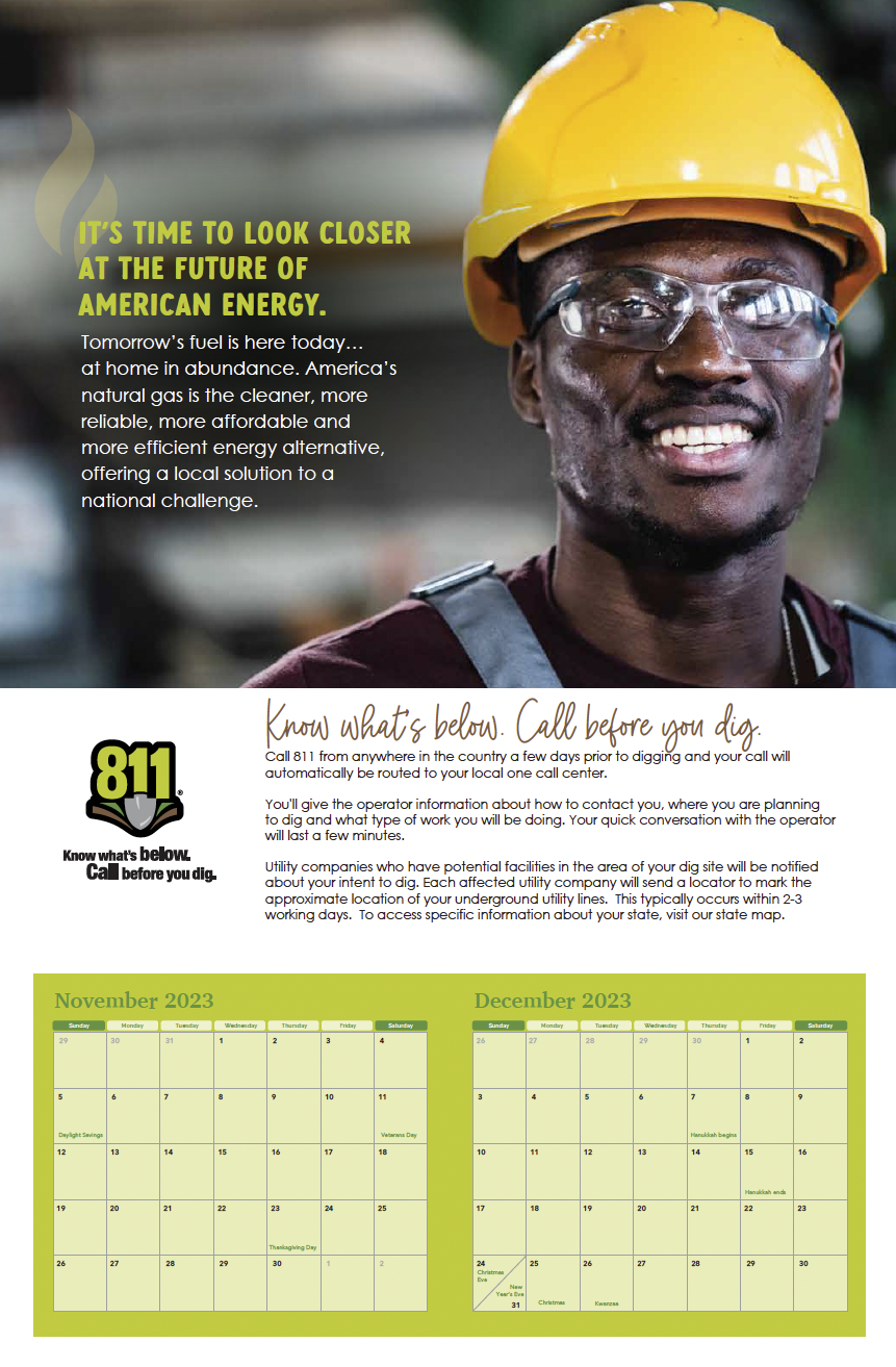 Calendar Pages — APGA Natural Gas Calendar