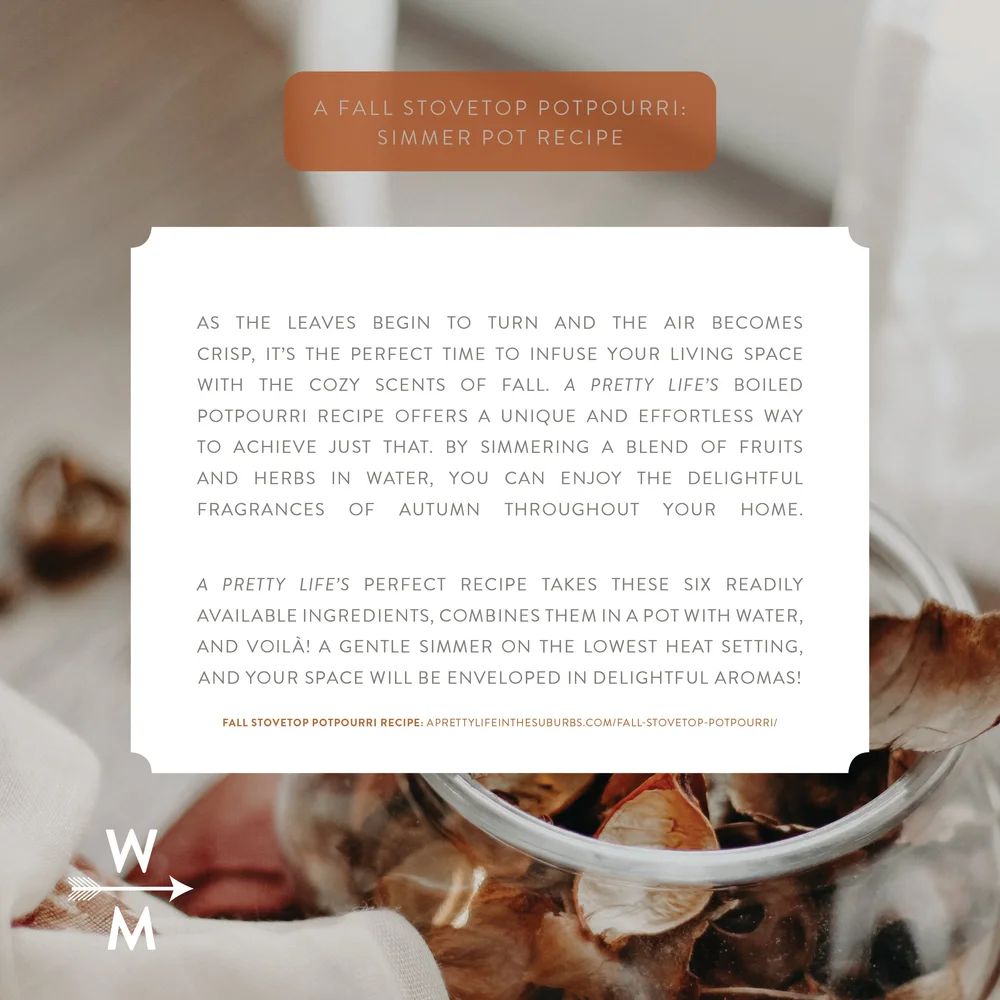 Smells Like Fall! A Fall Stovetop Potpourri: Simmer Pot Recipe — West ...