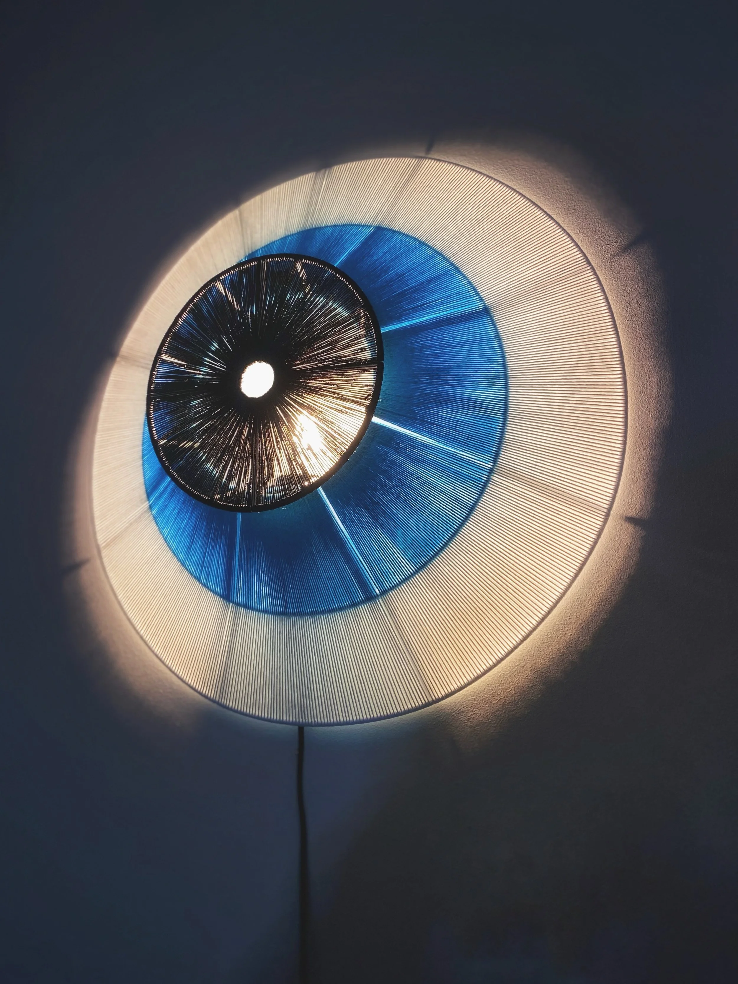 handwoven evil eye light — Caterina's Creative Corner