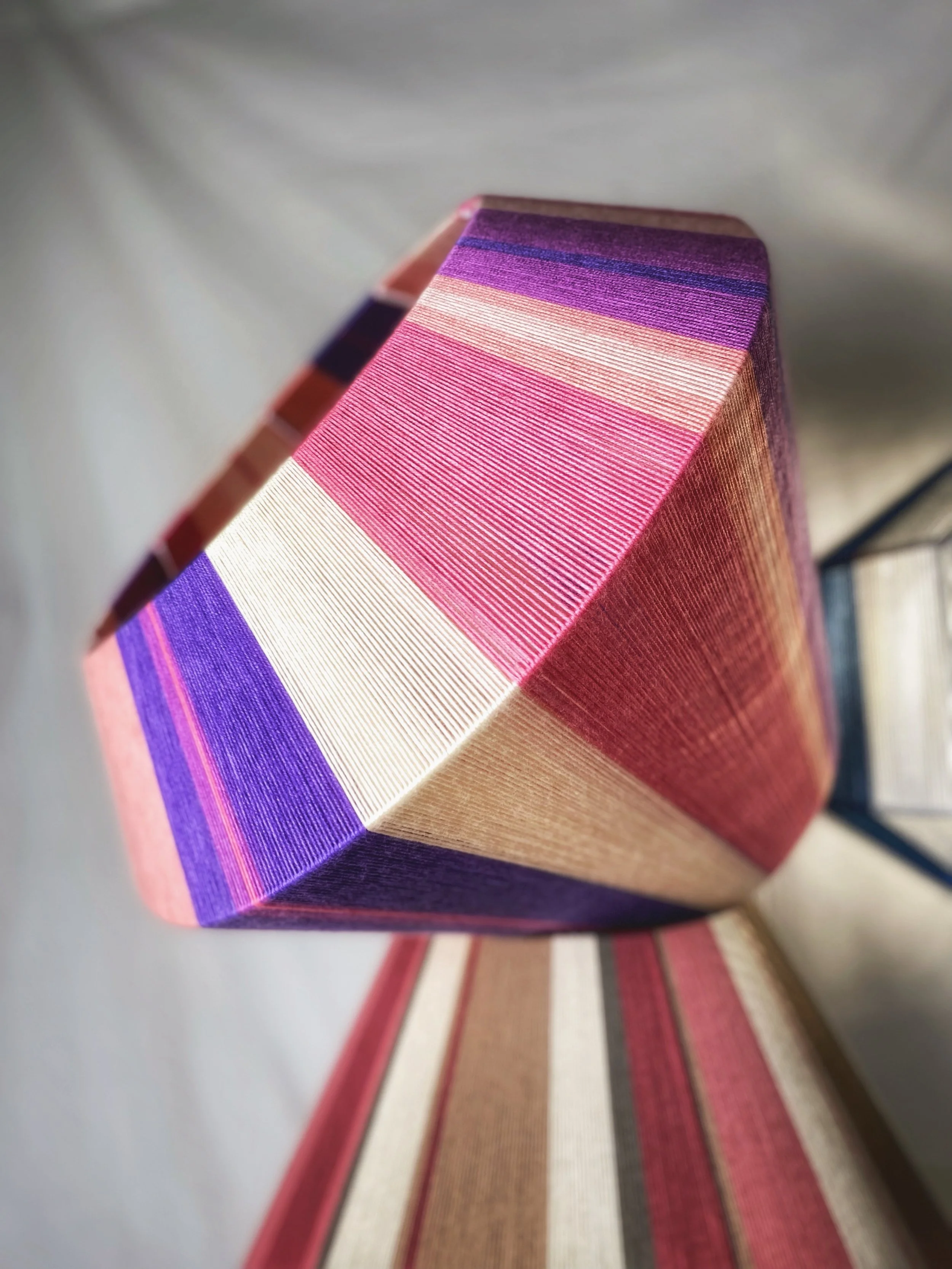 handwoven yarn lampshade — Caterina's Creative Corner