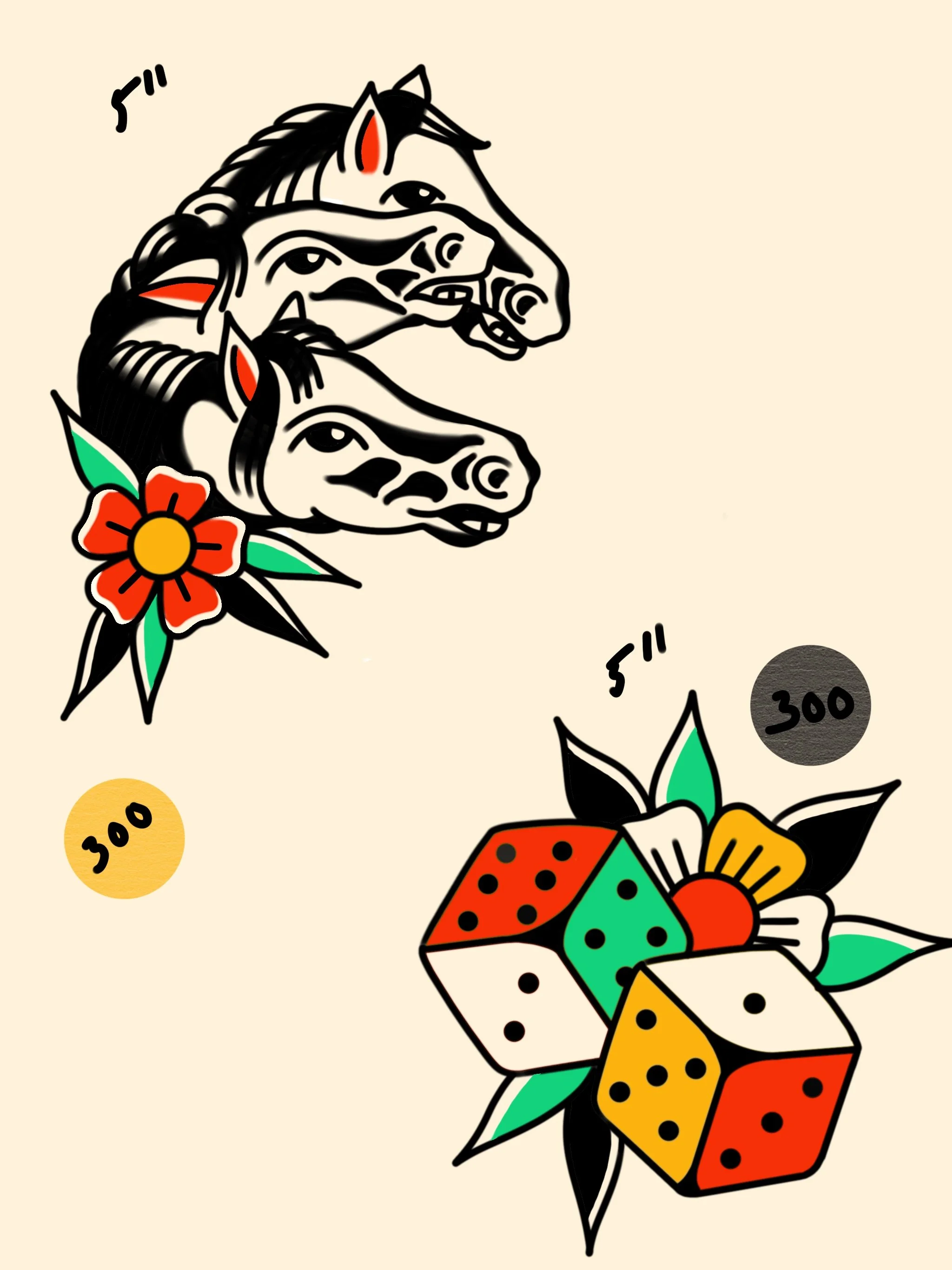 Traditional Horse Tattoo Flash