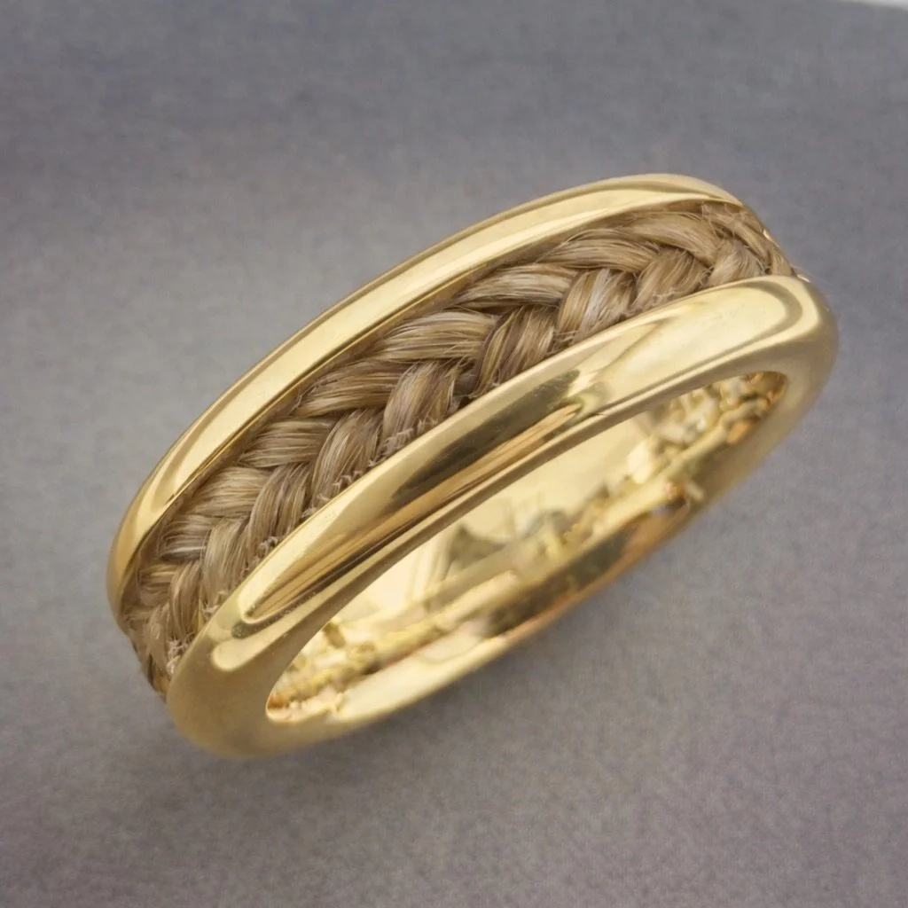 6mm Heavy Sterling Silver Horsehair Ring – Custom Memorial Keepsake ...