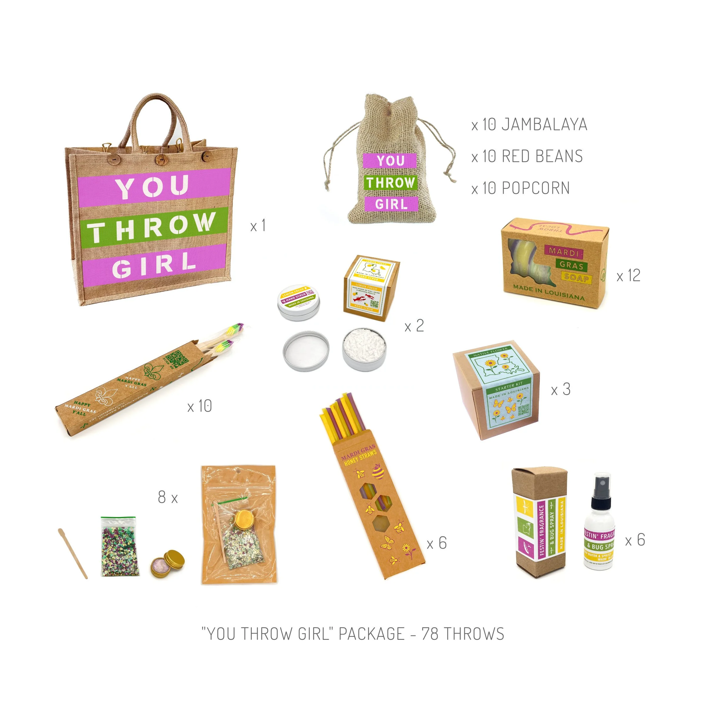 "You Throw Girl" Package 2024 — Grounds Krewe