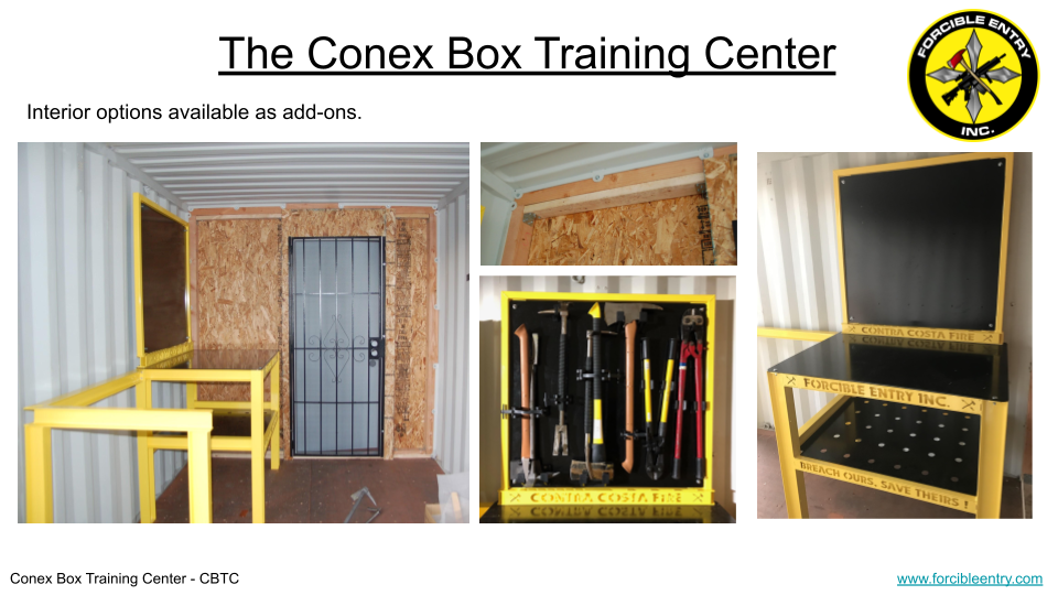 Forcible Entry Inc Conex Box Training Center Breaching Fire Truck SWAT ...