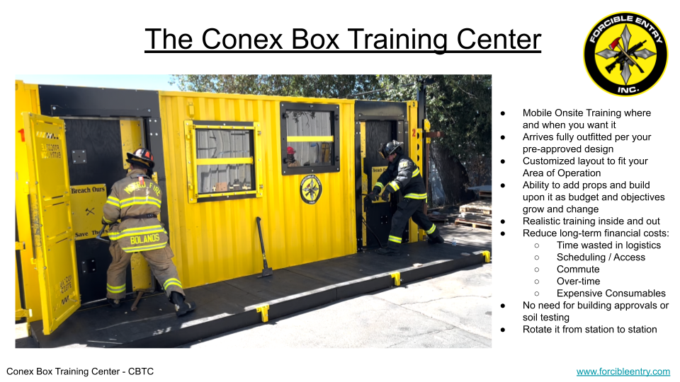 Forcible Entry Inc Conex Box Training Center Breaching Fire Truck SWAT ...