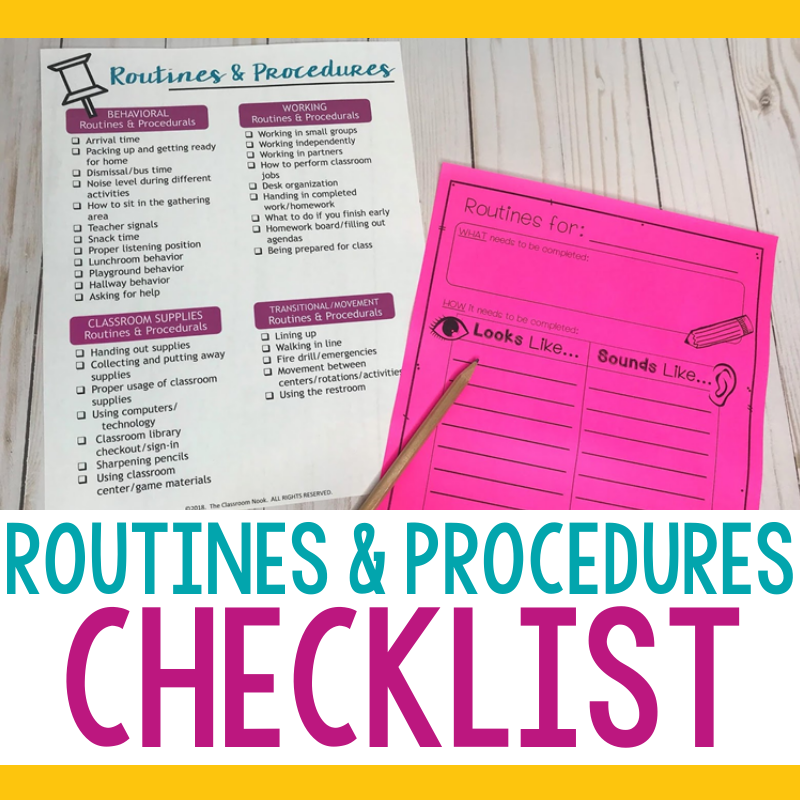 Back to School Series: Setting Up Classroom Routines and Procedures ...