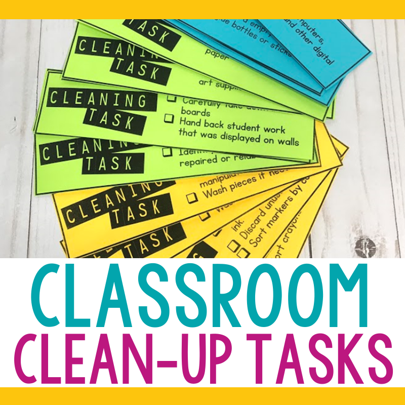 End of Year Clean-Up Tasks for Students — THE CLASSROOM NOOK