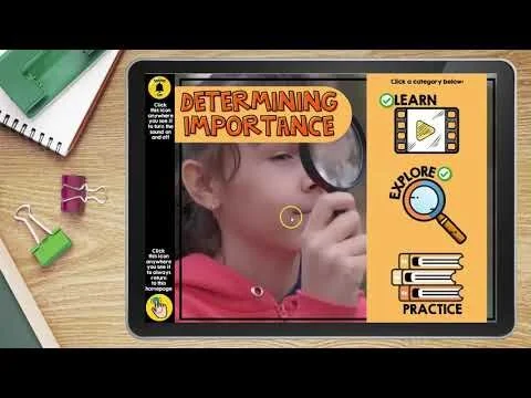 Determining Importance Anchor Chart First Grade