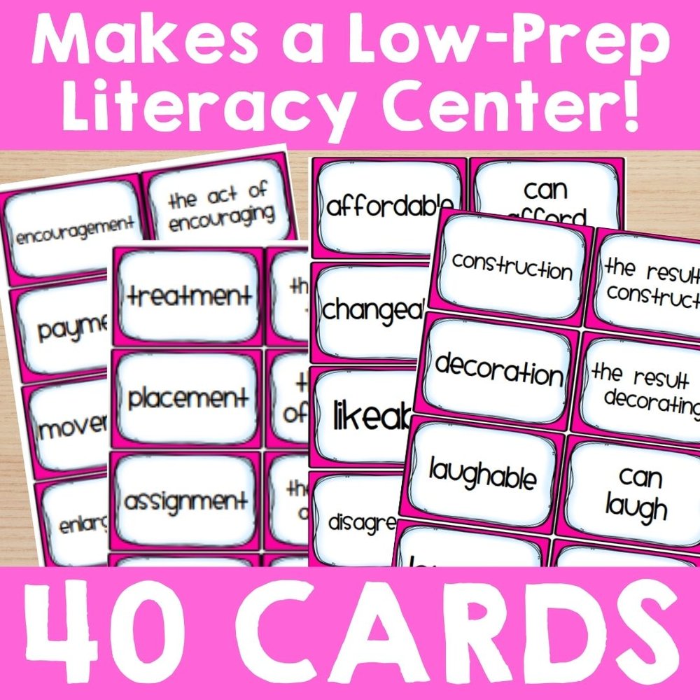 LITERACY CENTER GAMES: Synonym and Antonym Puzzles - Vocabulary ...