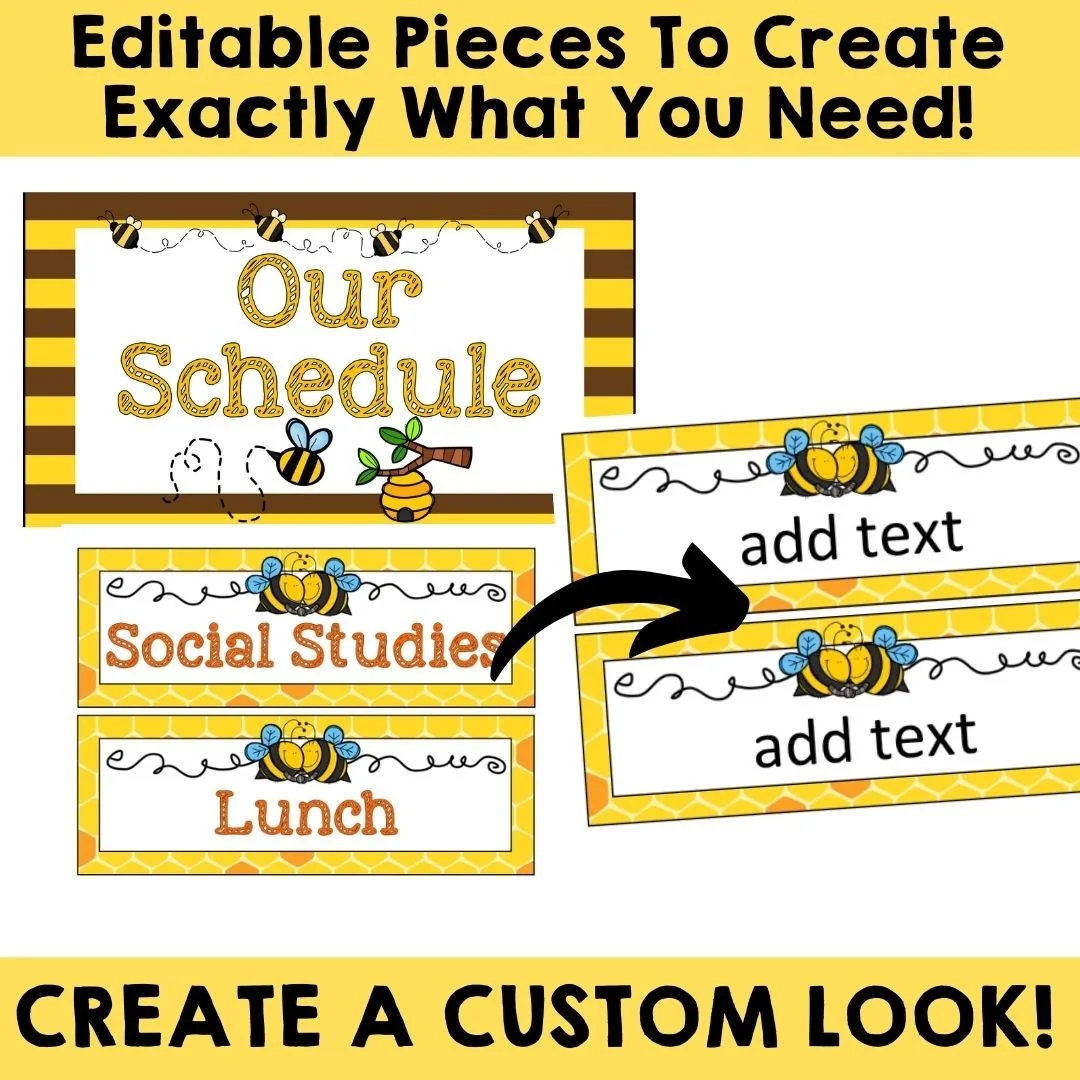 Bee Theme: Reading Comprehension Strategy Posters (Bulletin Board Set ...