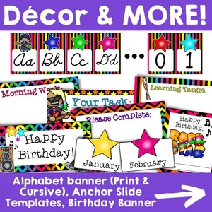 Rock Star Theme: Reading Comprehension Strategy Posters (Bulletin Board ...