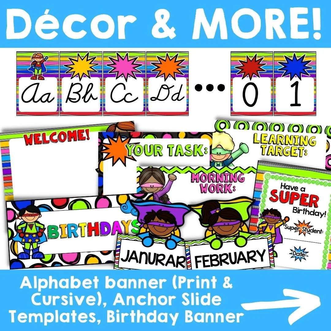 Superhero Theme: Writing Process Posters (Bulletin Board Set) — THE ...