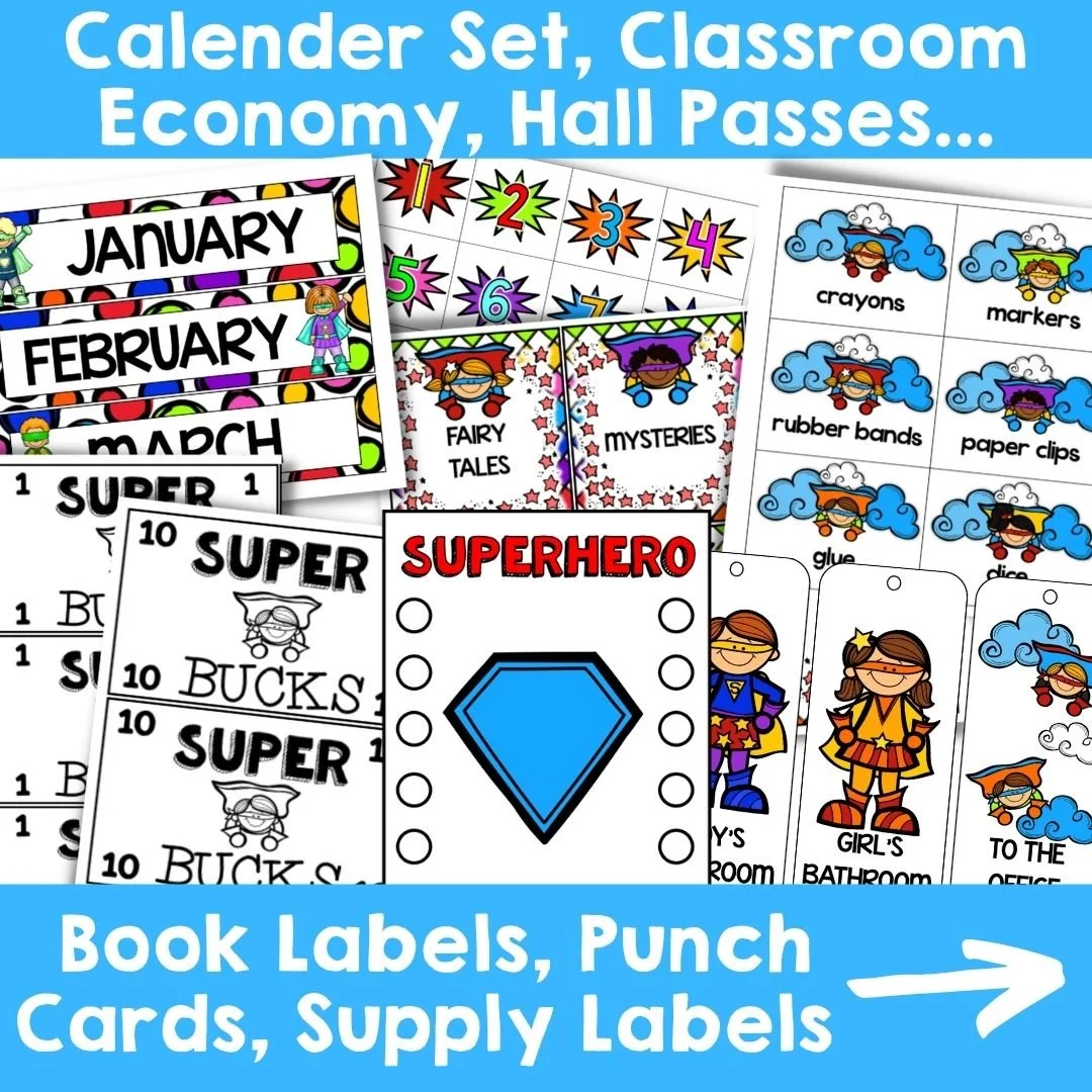Superhero Theme: Writing Process Posters (Bulletin Board Set) — THE ...