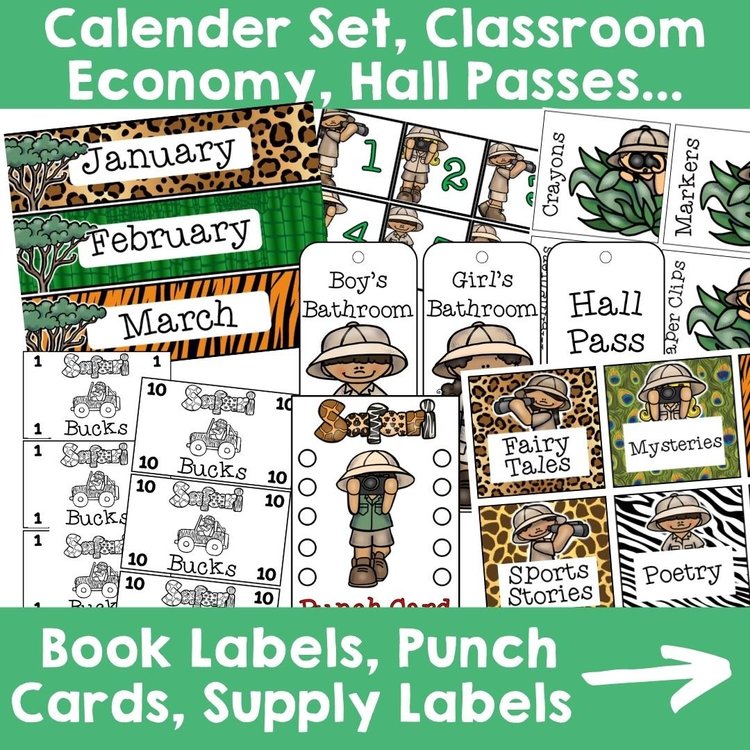 Jungle Safari Theme: Reading Comprehension Strategy Posters (Bulletin ...