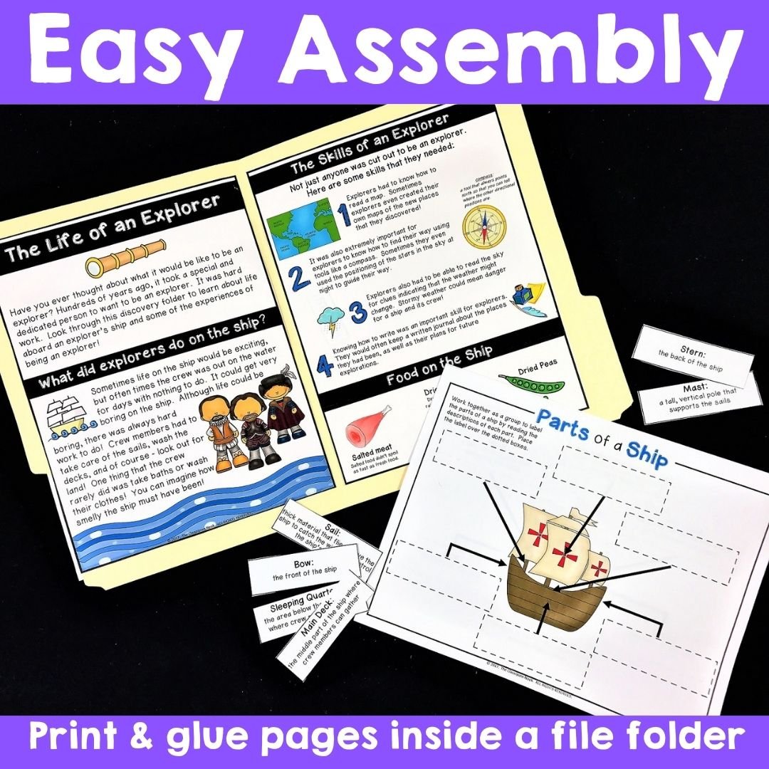 Social Studies File Folder Centers: Events & Battles of The American ...