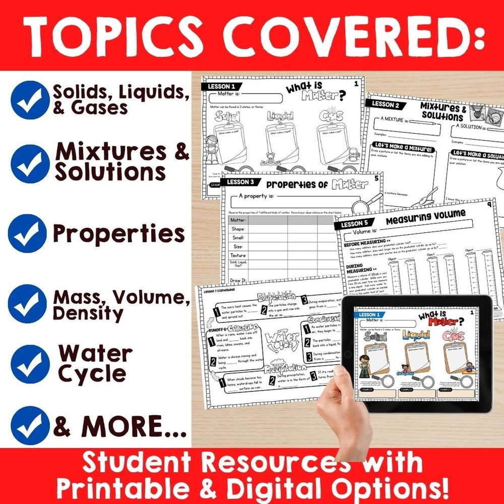 Physical Properties Of Matter Anchor Chart