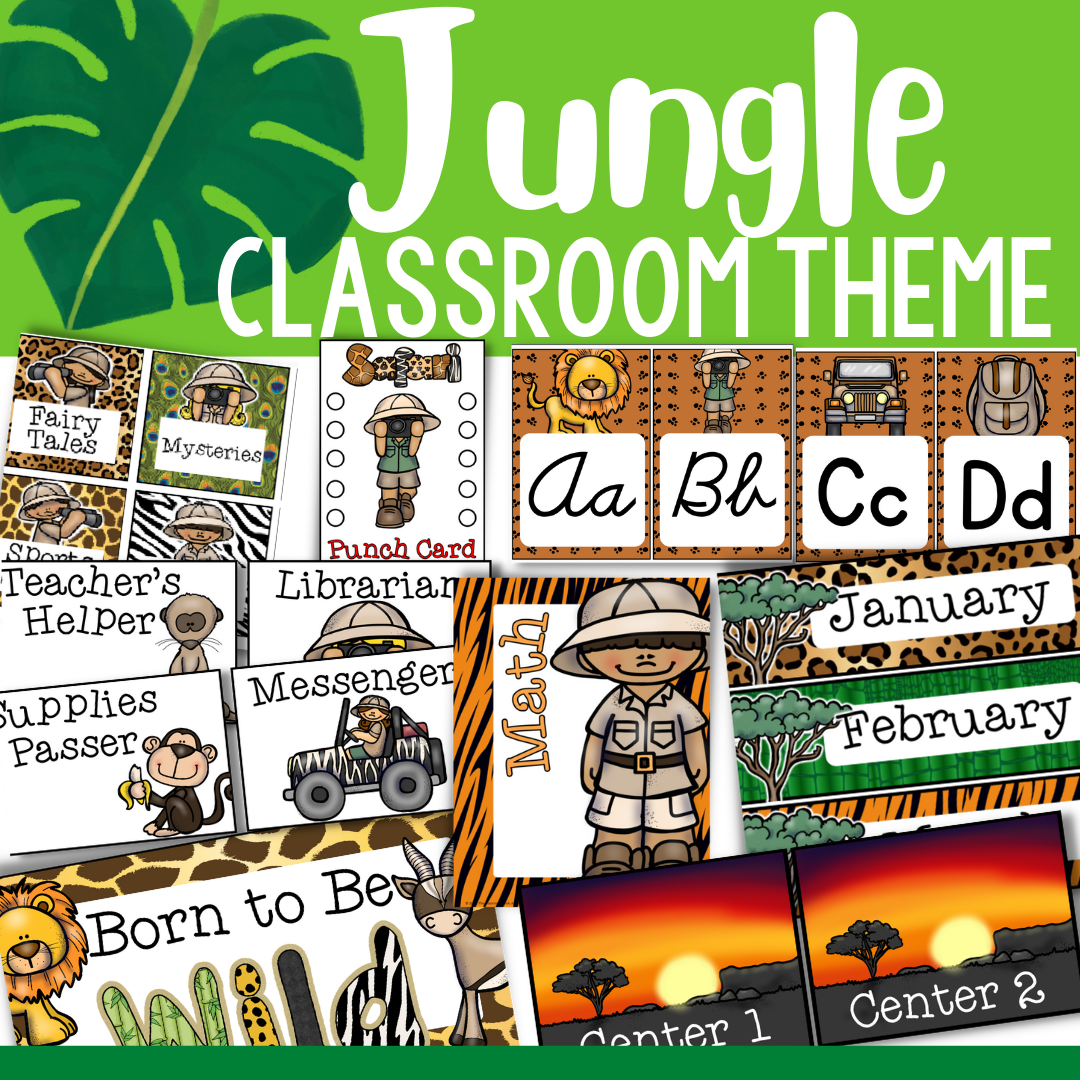 Jungle Safari Theme: Reading Comprehension Strategy Posters (Bulletin ...