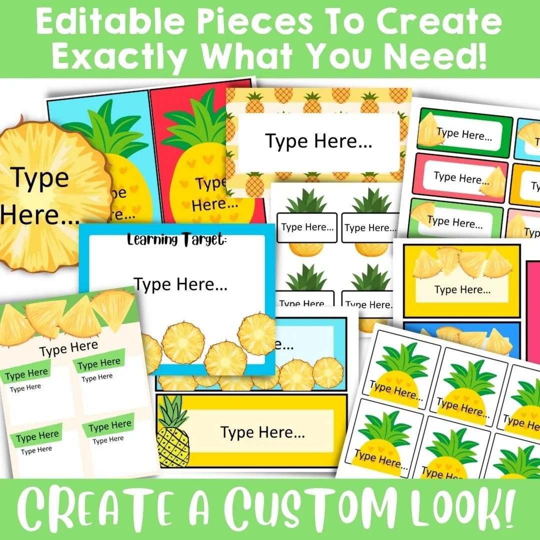 Modern Bright Color Scheme: Classroom Décor Bundle for Back to School ...