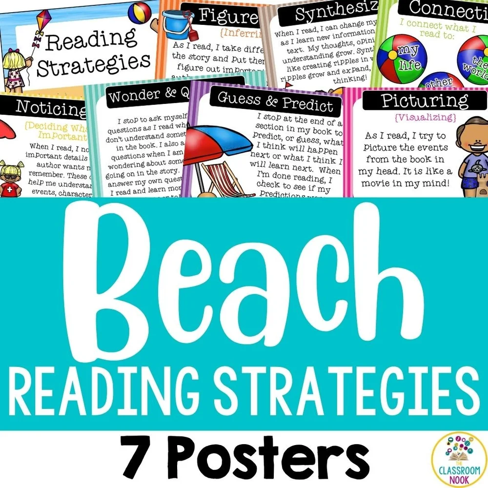 Beach Theme: 10 Reading Genre Posters (Bulletin Board Set) — THE ...