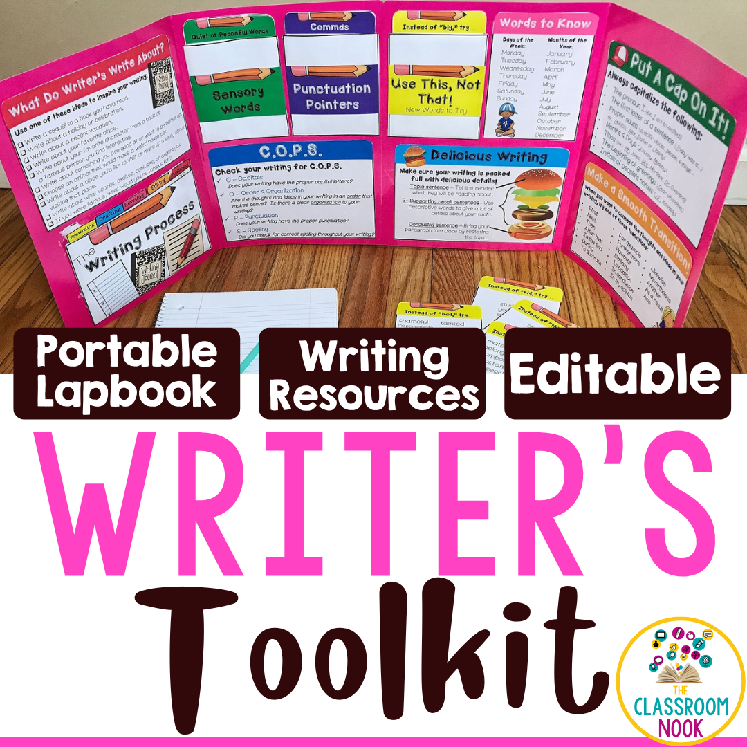 Writing Resources & Tools Lapbook for Students (Great for Writer's ...