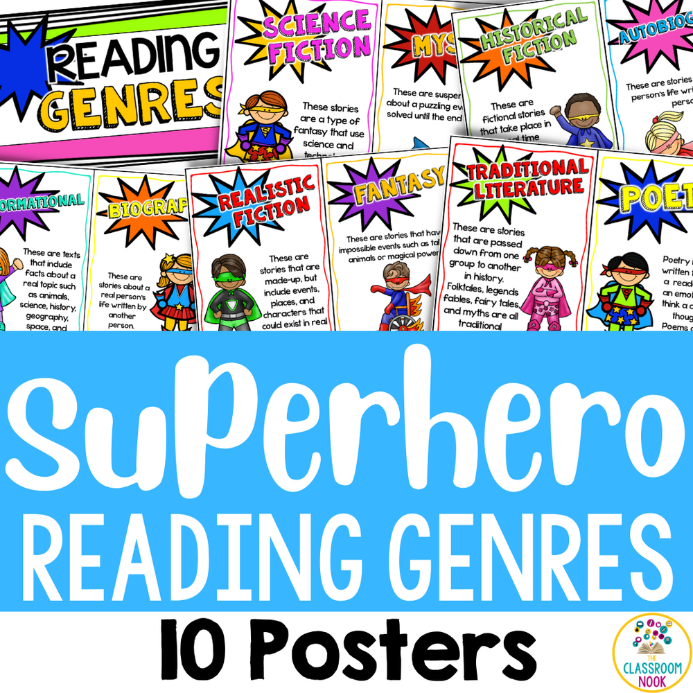 Superhero Theme: Reading Comprehension Strategy Posters (Bulletin Board ...