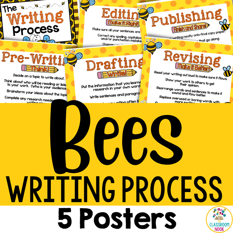 Bee Theme: Reading Comprehension Strategy Posters (Bulletin Board Set ...
