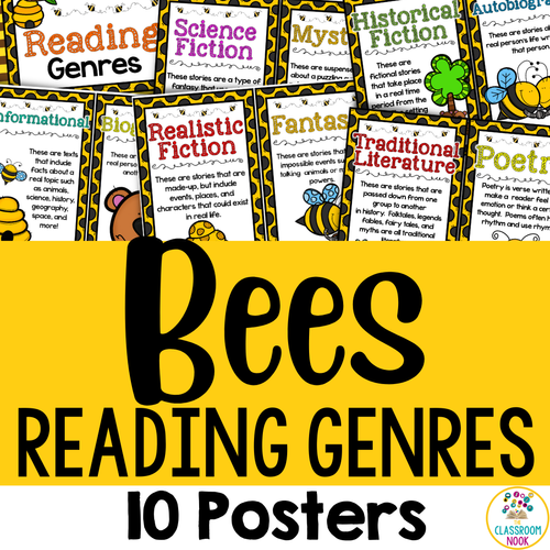 Bee Theme: Reading Comprehension Strategy Posters (Bulletin Board Set ...