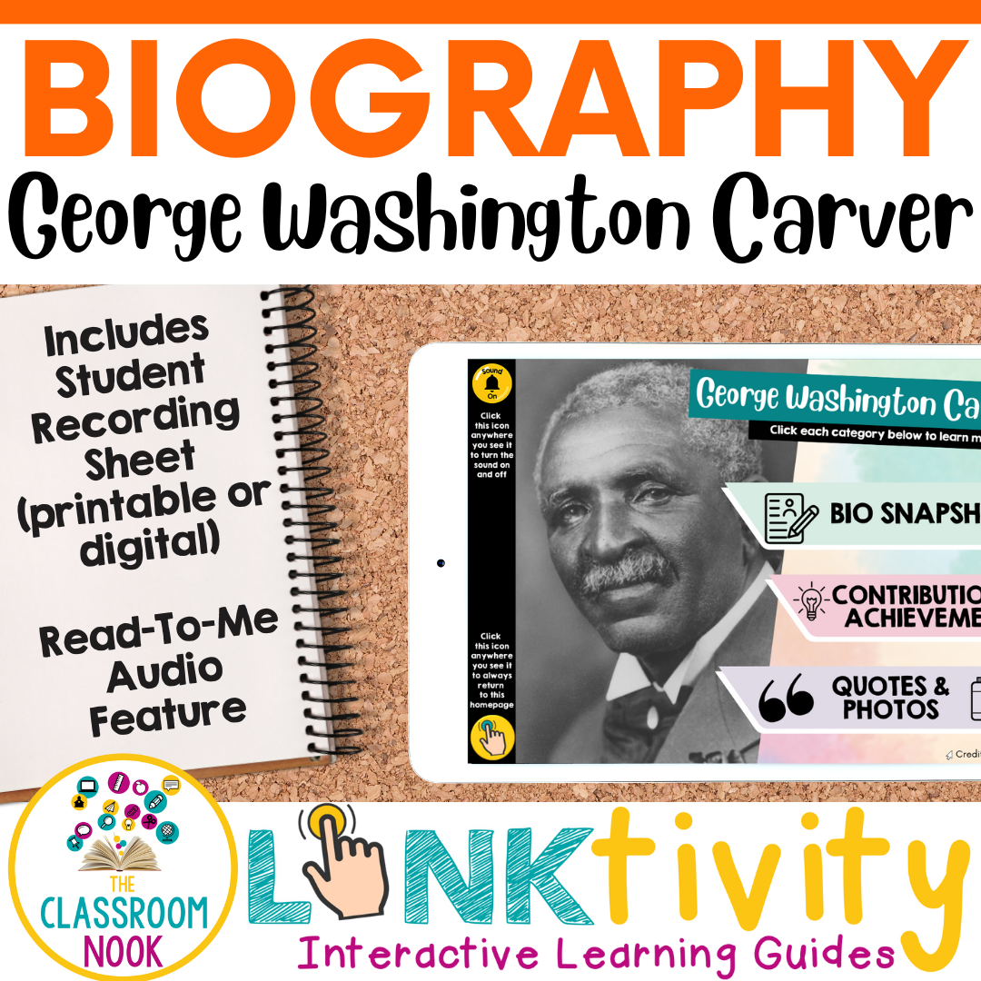 Booker T. Washington Biography LINKtivity® for Kids — THE CLASSROOM NOOK