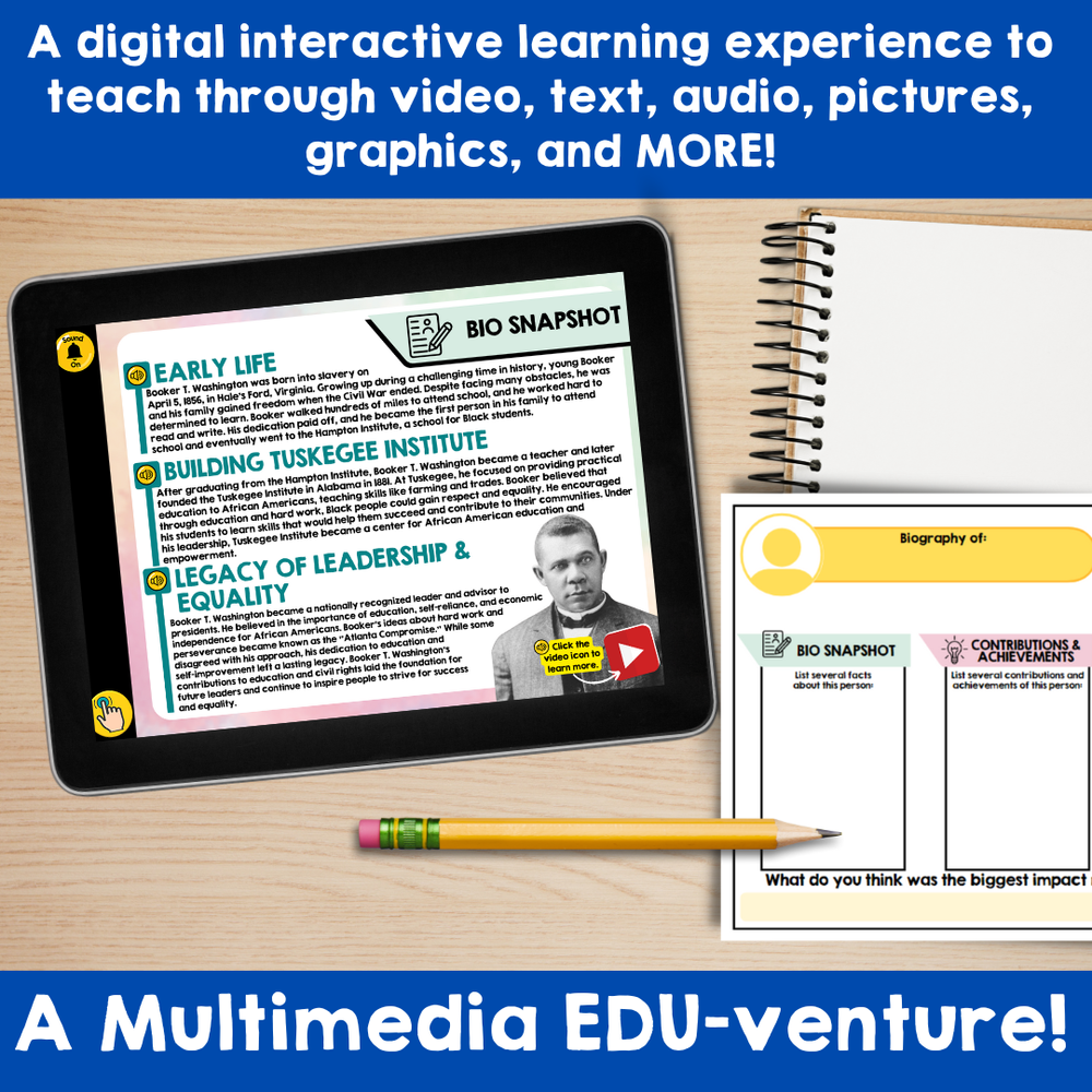 George Washington Carver LINKtivity® (Digital Biography Activity for ...