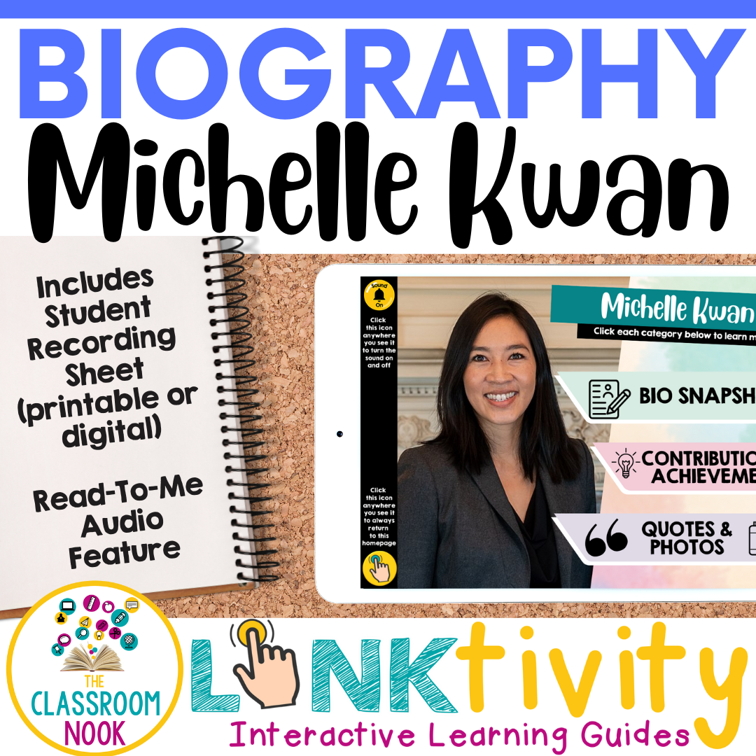 Michelle Obama LINKtivity Biography for Kids — THE CLASSROOM NOOK