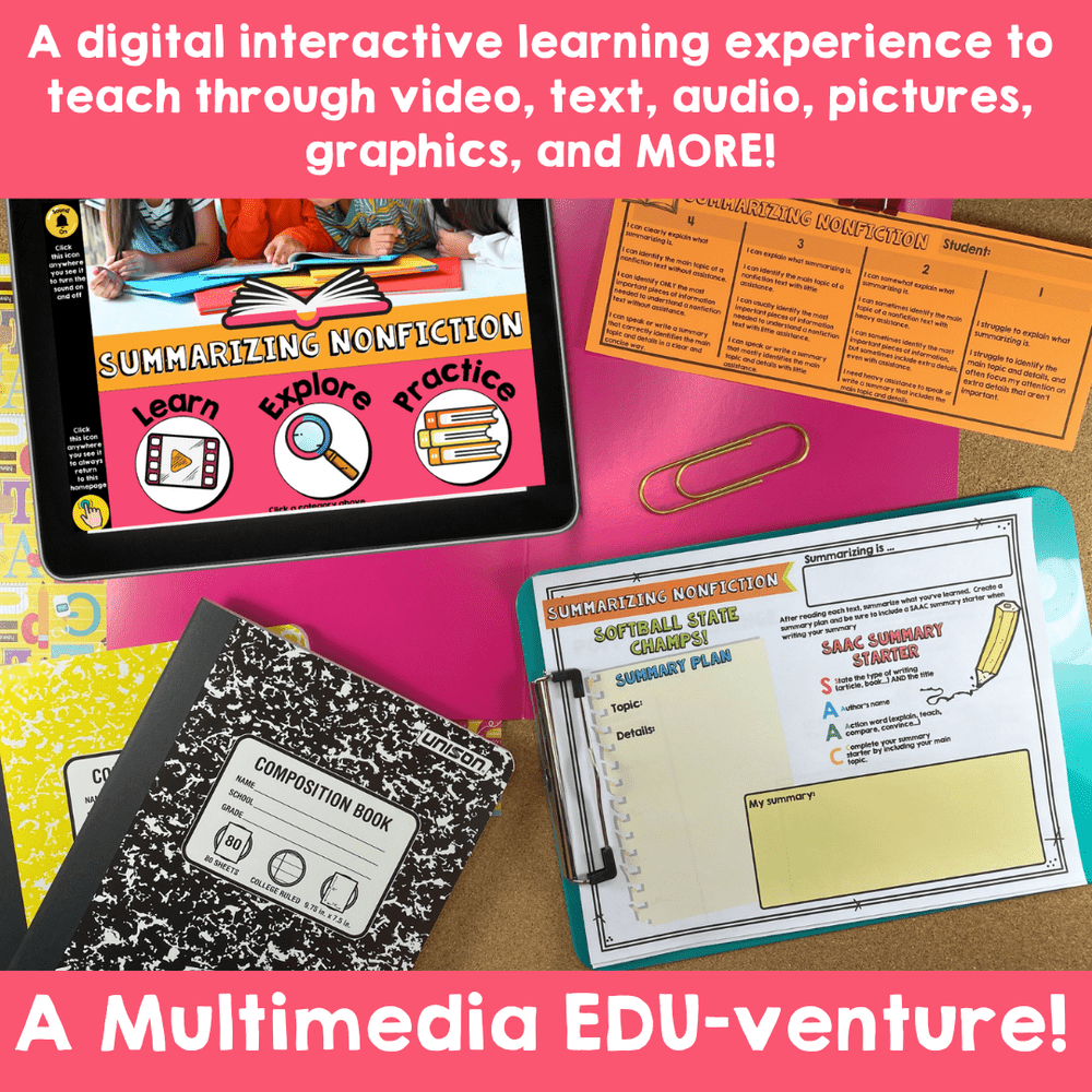 Main Idea & Supporting Details LINKtivity® (Reading Nonfiction) — THE ...