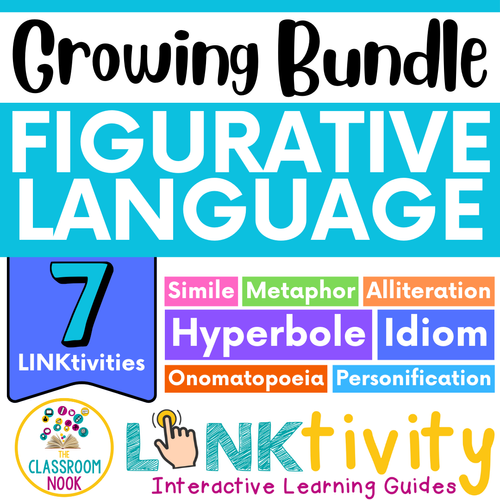 Figurative Language for Kids! Teaching Onomatopoeia (LINKtivity Digital ...