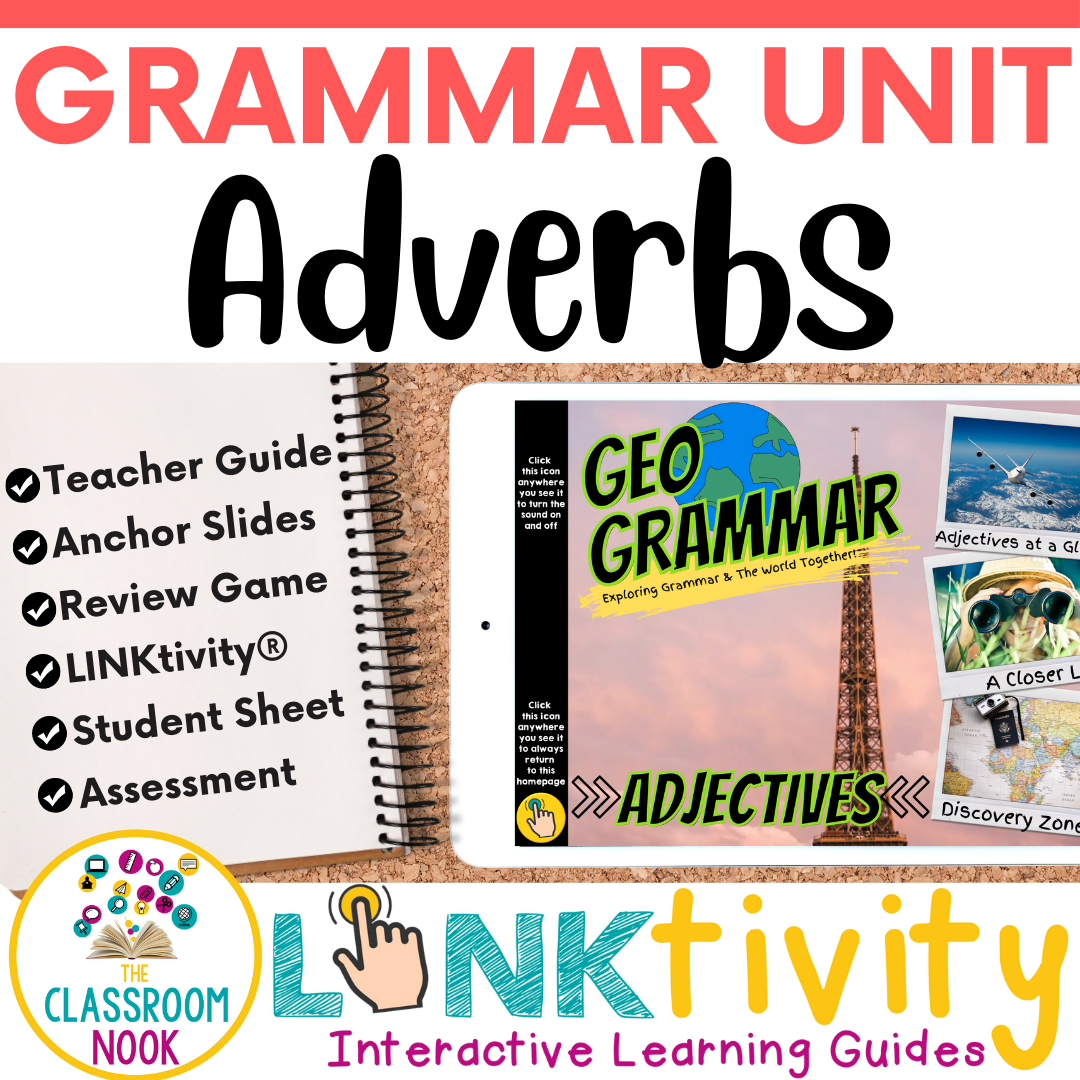 3rd Grade Grammar Activities: LINKING VERBS (LINKtivity® + Mini-Unit ...