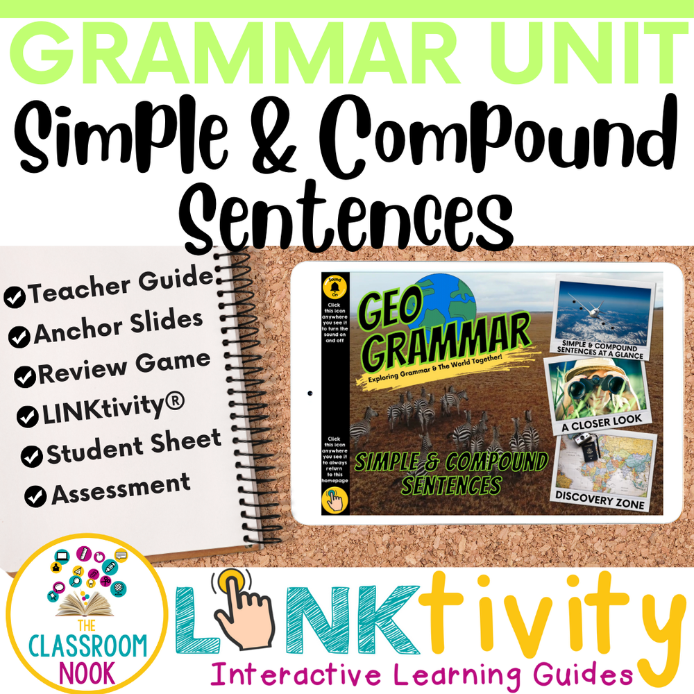 3rd Grade Grammar Activities: LINKING VERBS (LINKtivity® + Mini-Unit ...