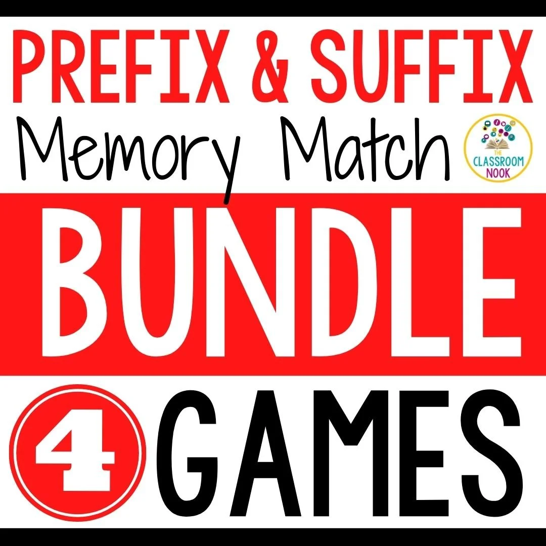 Prefix Memory Center Game (pre-, over-, mis-) Vocabulary & Word Work ...