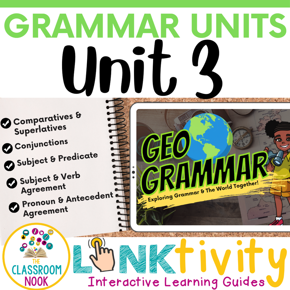 3rd Grade Grammar Activities: CONJUNCTIONS (LINKtivity® + Mini-Unit ...
